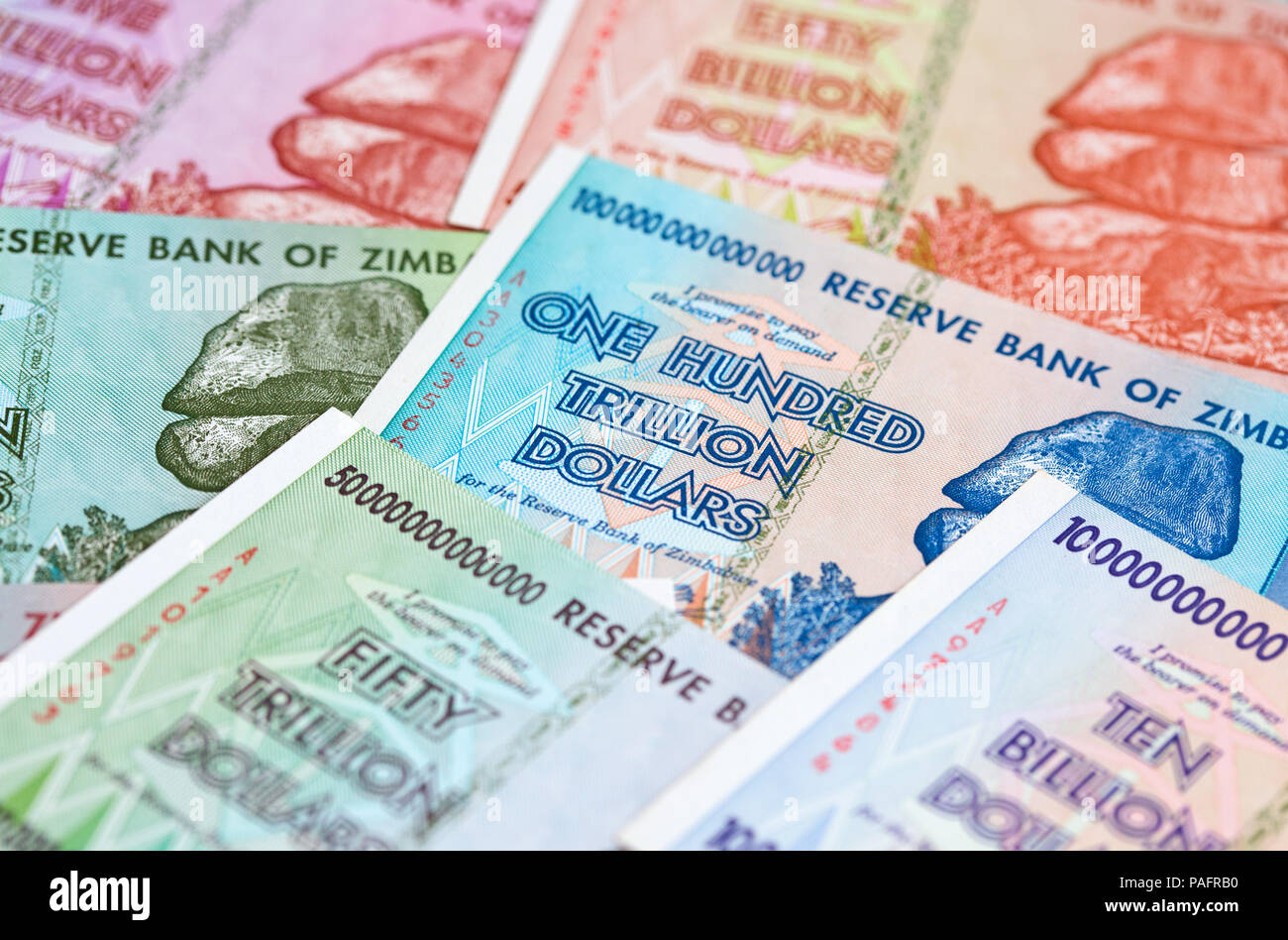Banknotes of Zimbabwe after hyperinflation Stock Photo - Alamy