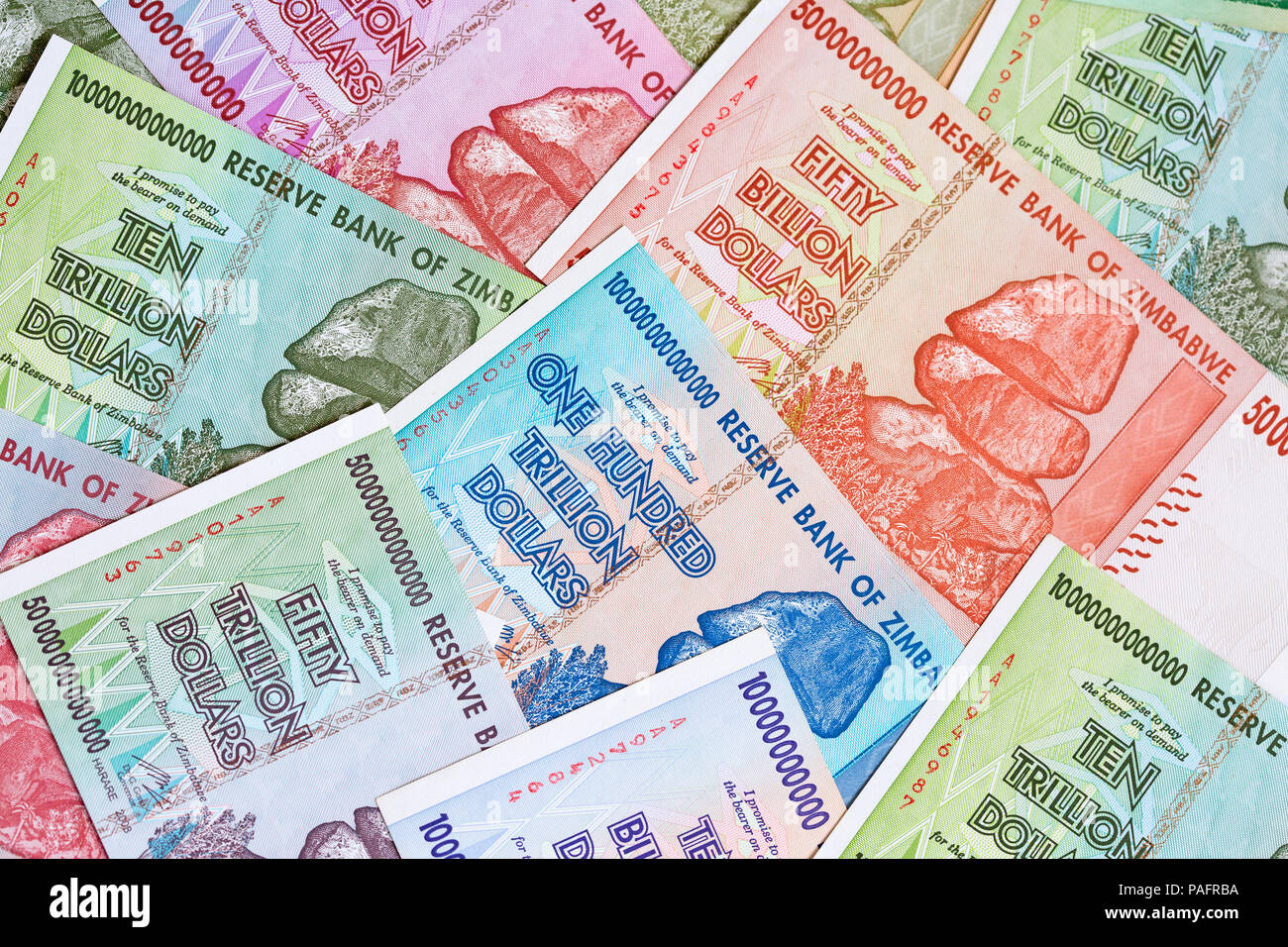 Banknotes of Zimbabwe after hyperinflation Stock Photo - Alamy