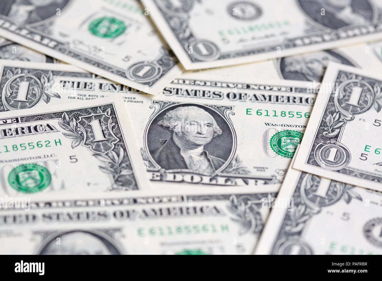 US 1 dollar banknote collection Stock Photo - Alamy