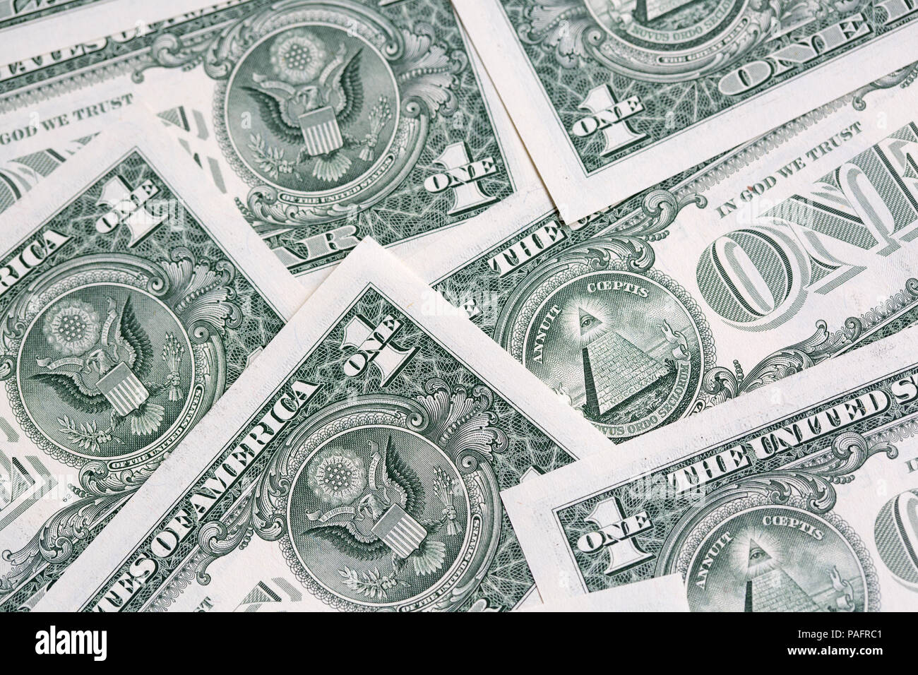 US 1 dollar banknote collection Stock Photo - Alamy
