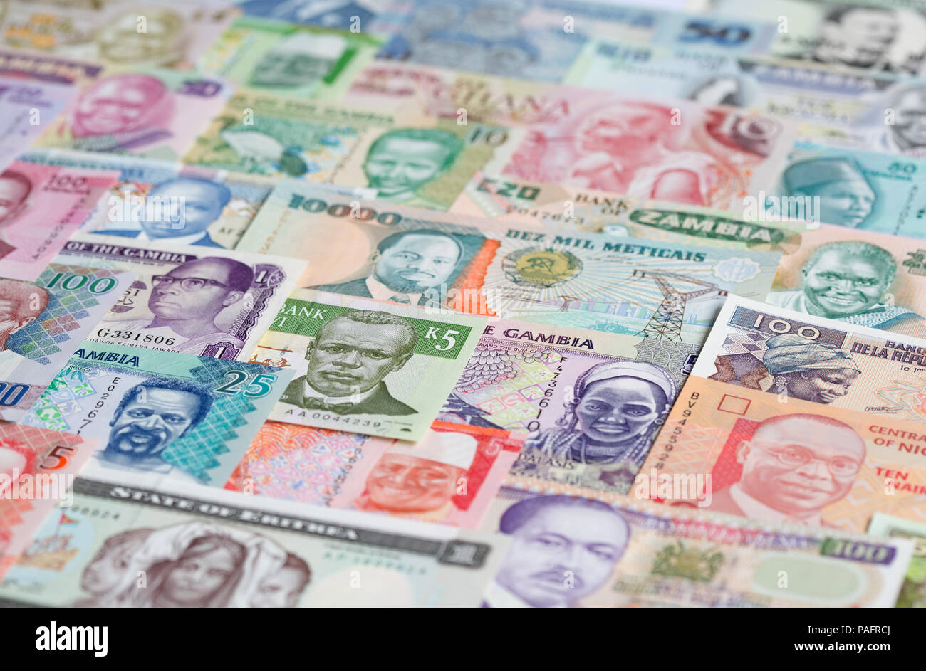 Variety of the African banknotes Stock Photo - Alamy