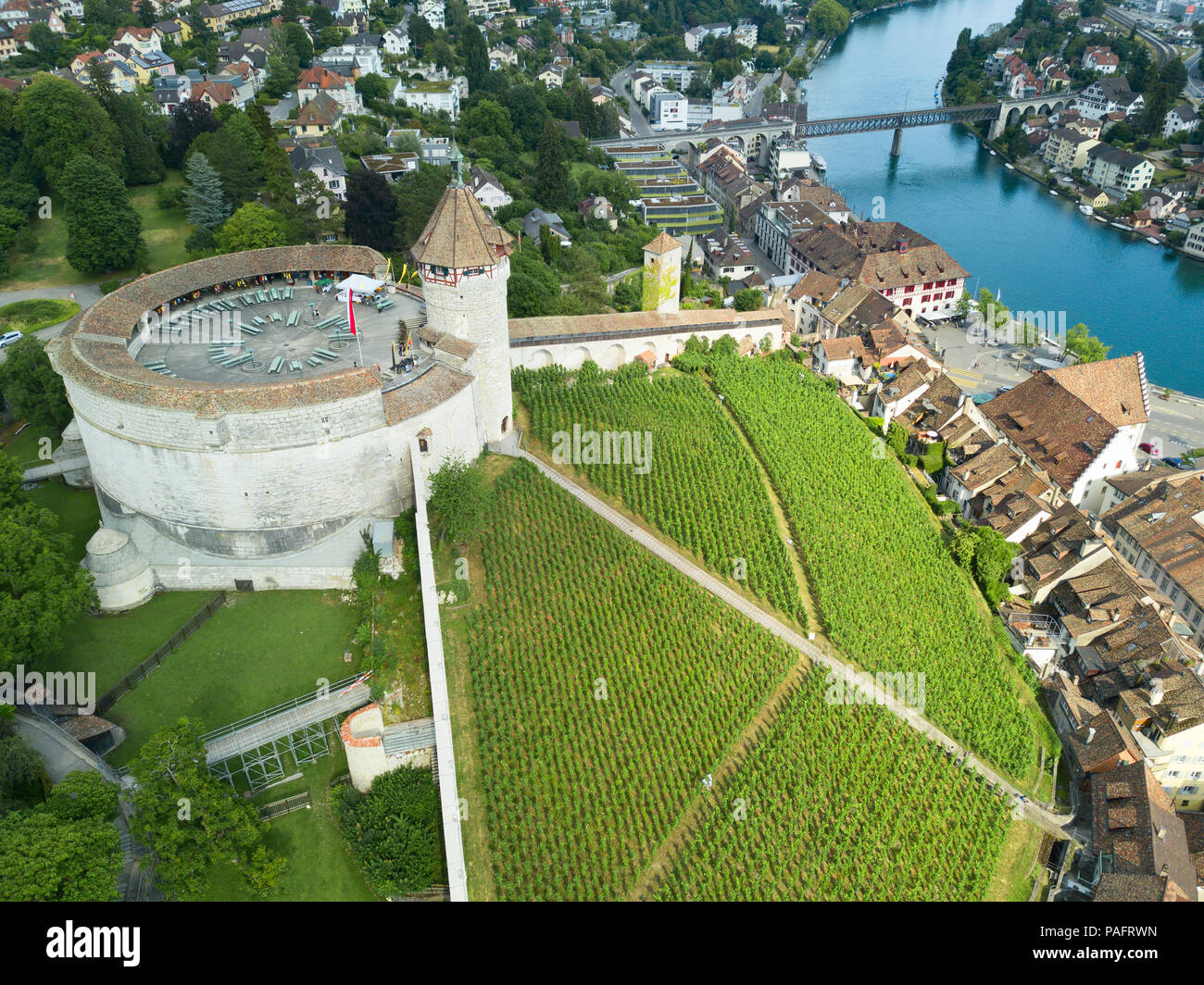 Aerial view munot schaffhausen fort hi-res stock photography and images ...