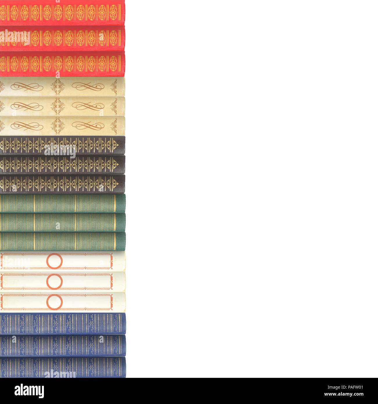 Science and education - big image pile group of colorfull books and ...