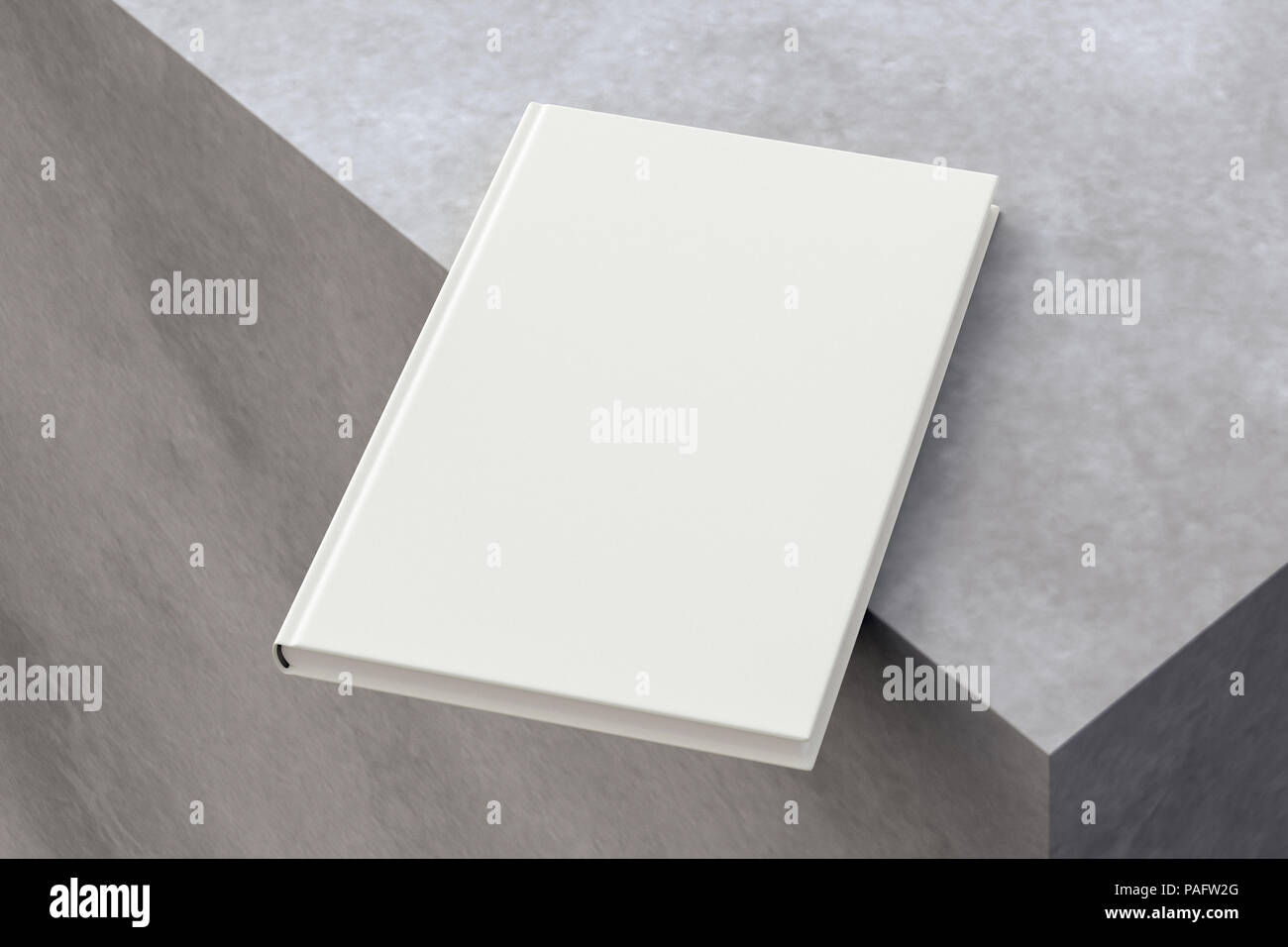 Blank vertical book on the edge. Isolated with clipping path around ...