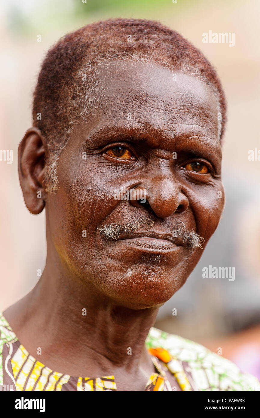 PORTO-NOVO, BENIN - MAR 10, 2012: Unidentified Beninese local man with ...