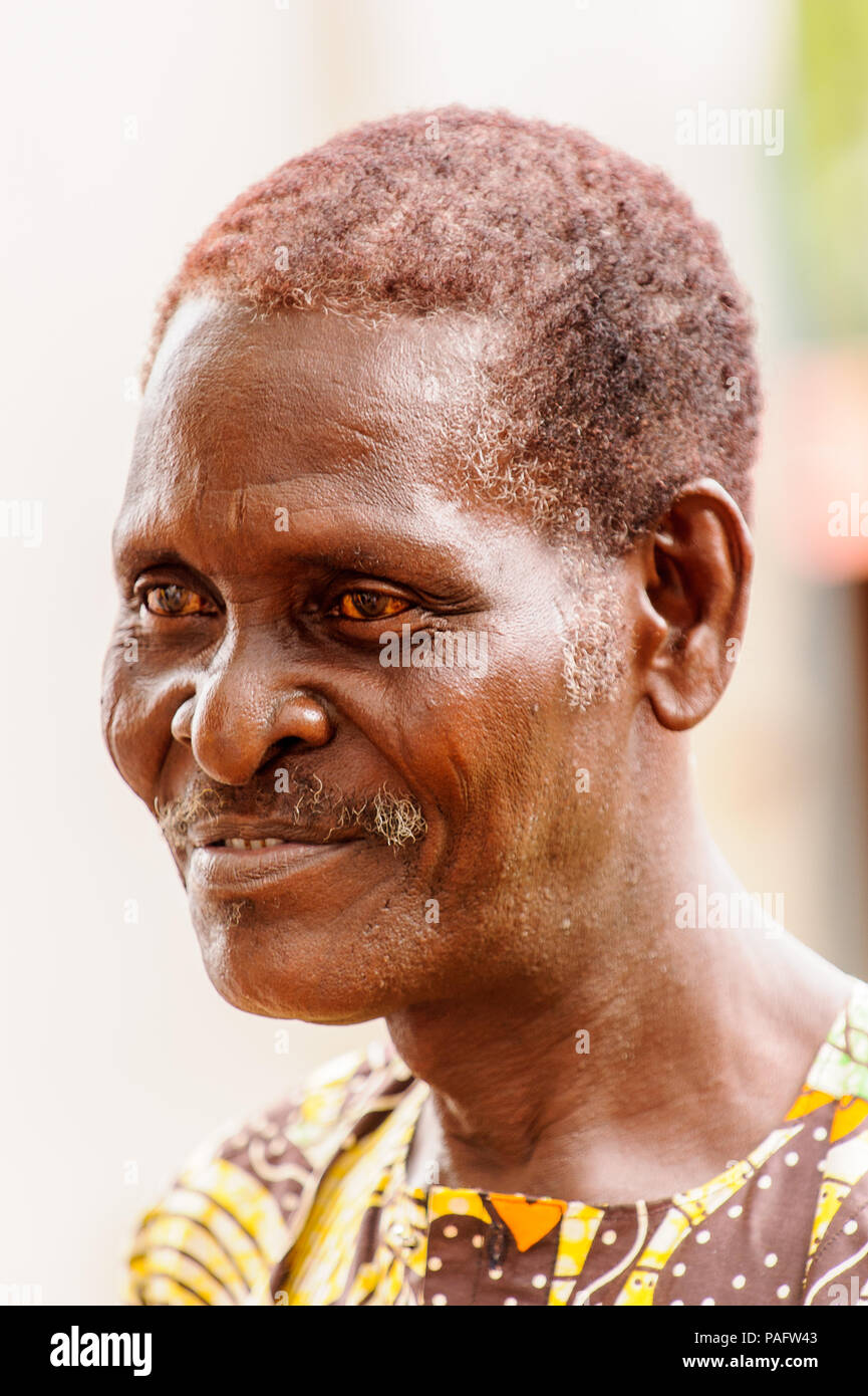 PORTO-NOVO, BENIN - MAR 10, 2012: Unidentified Beninese local man with ...