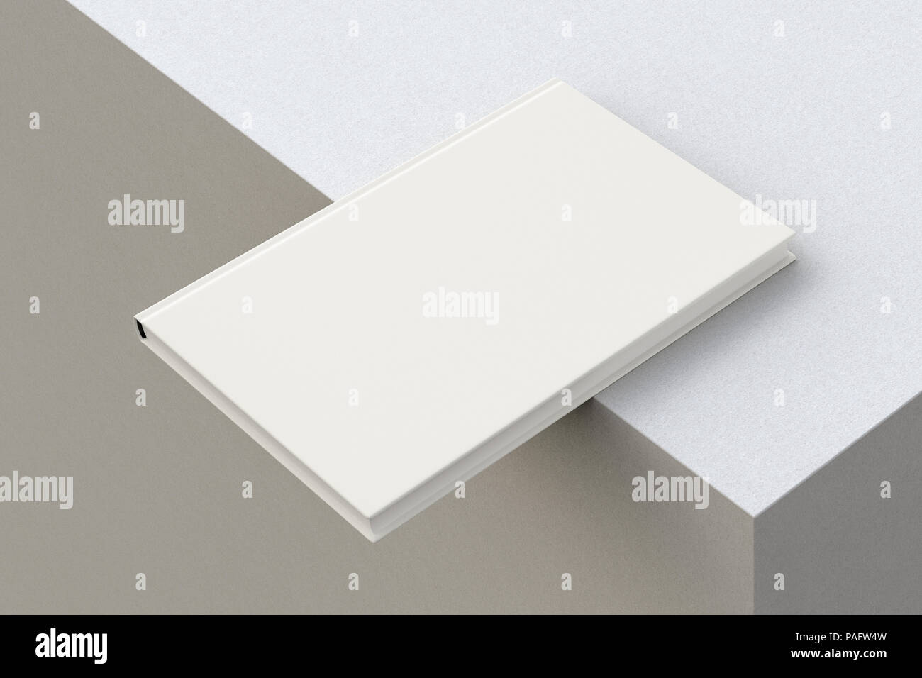 Blank vertical book on the edge. Isolated with clipping path around ...