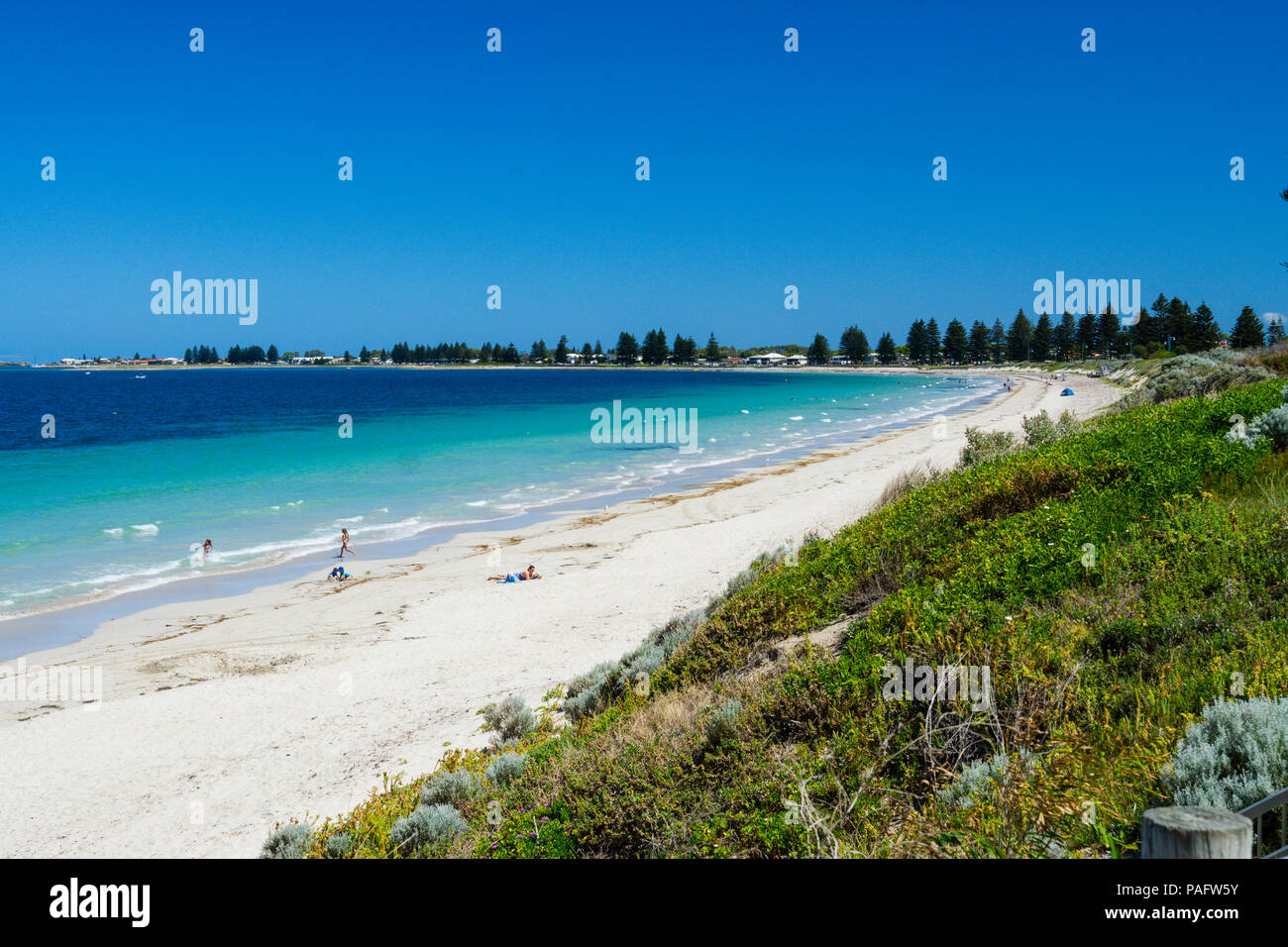 Safety Bay beach with white sand, clear blue water and coastal ...