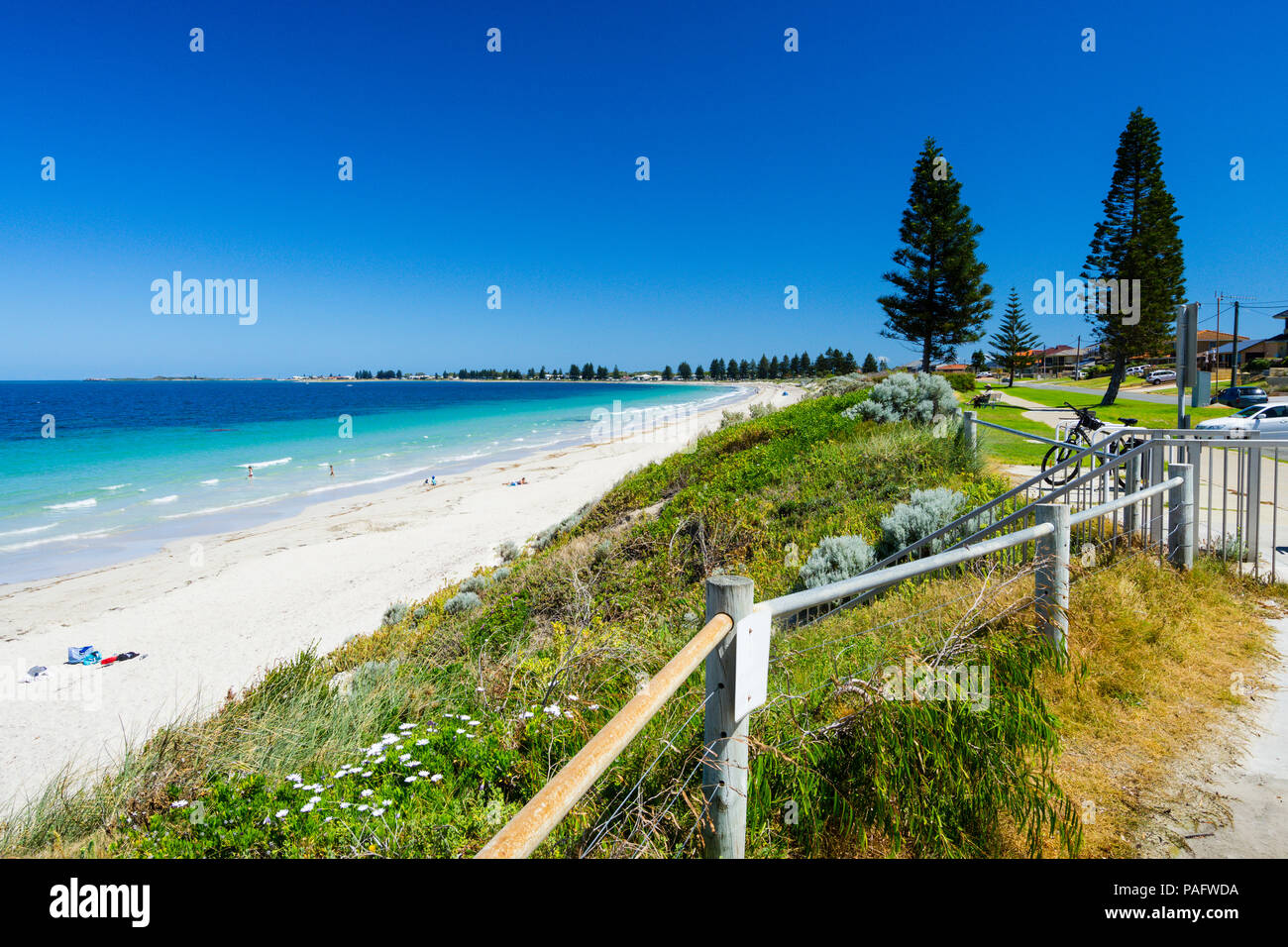 Safety Bay beach with white sand, clear blue water and coastal ...