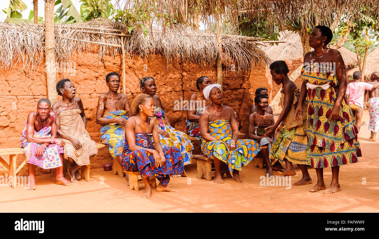 KARA, TOGO - MAR 11, 2012: Unidentified Togolese people watch the ...