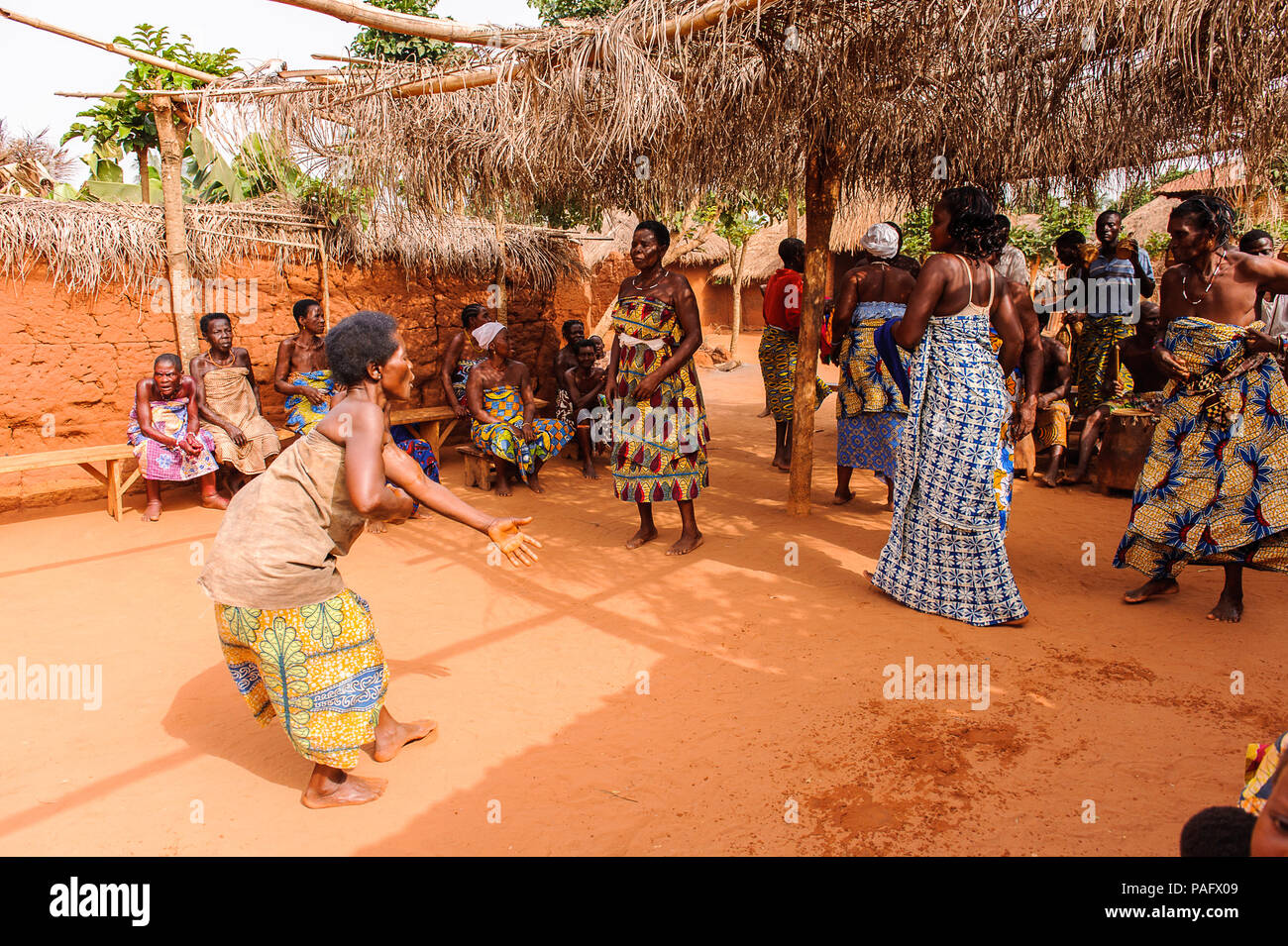 KARA, TOGO - MAR 11, 2012: Unidentified Togolese people dance the ...