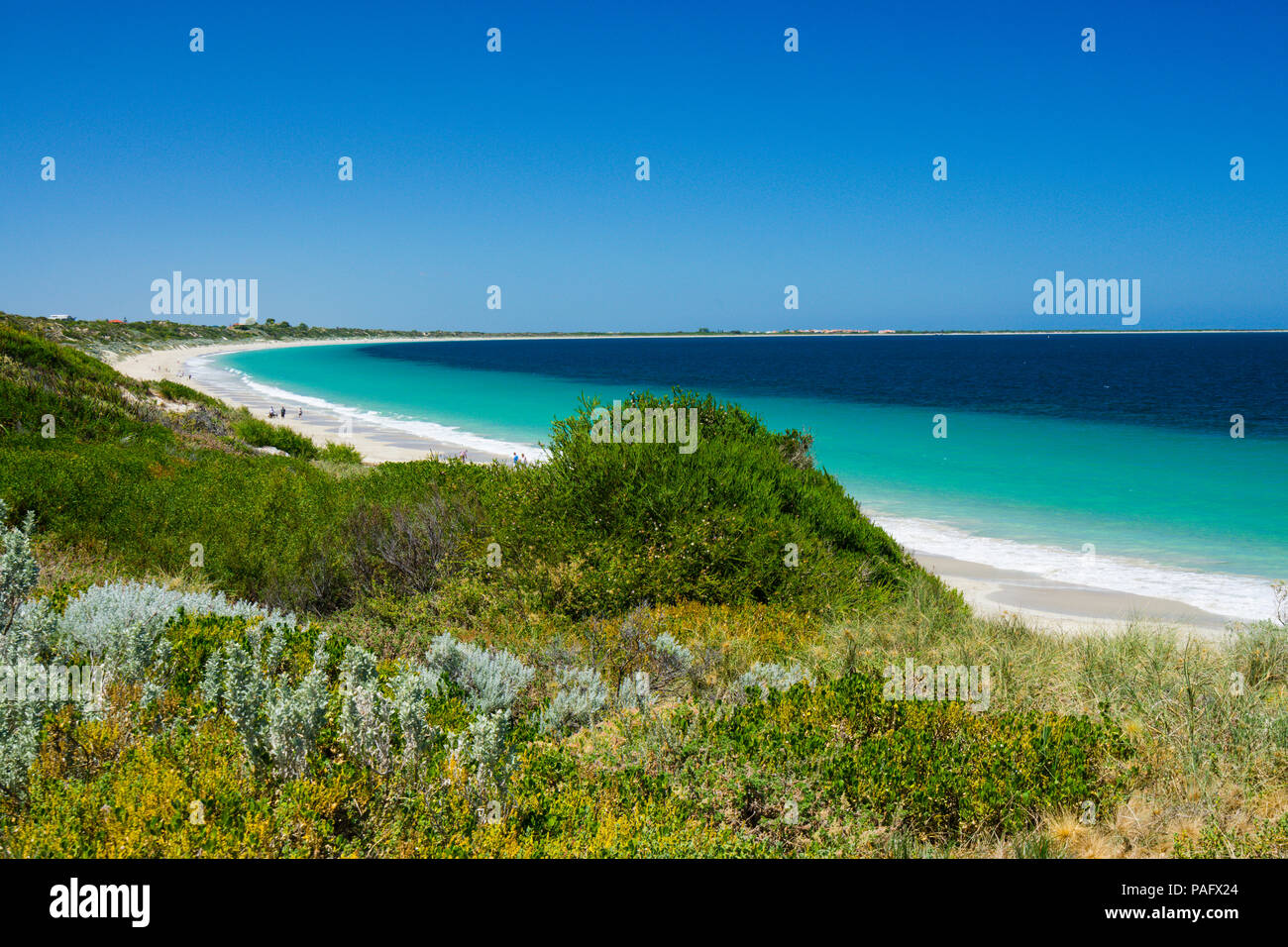 Safety Bay beach with white sand, clear blue water and coastal ...