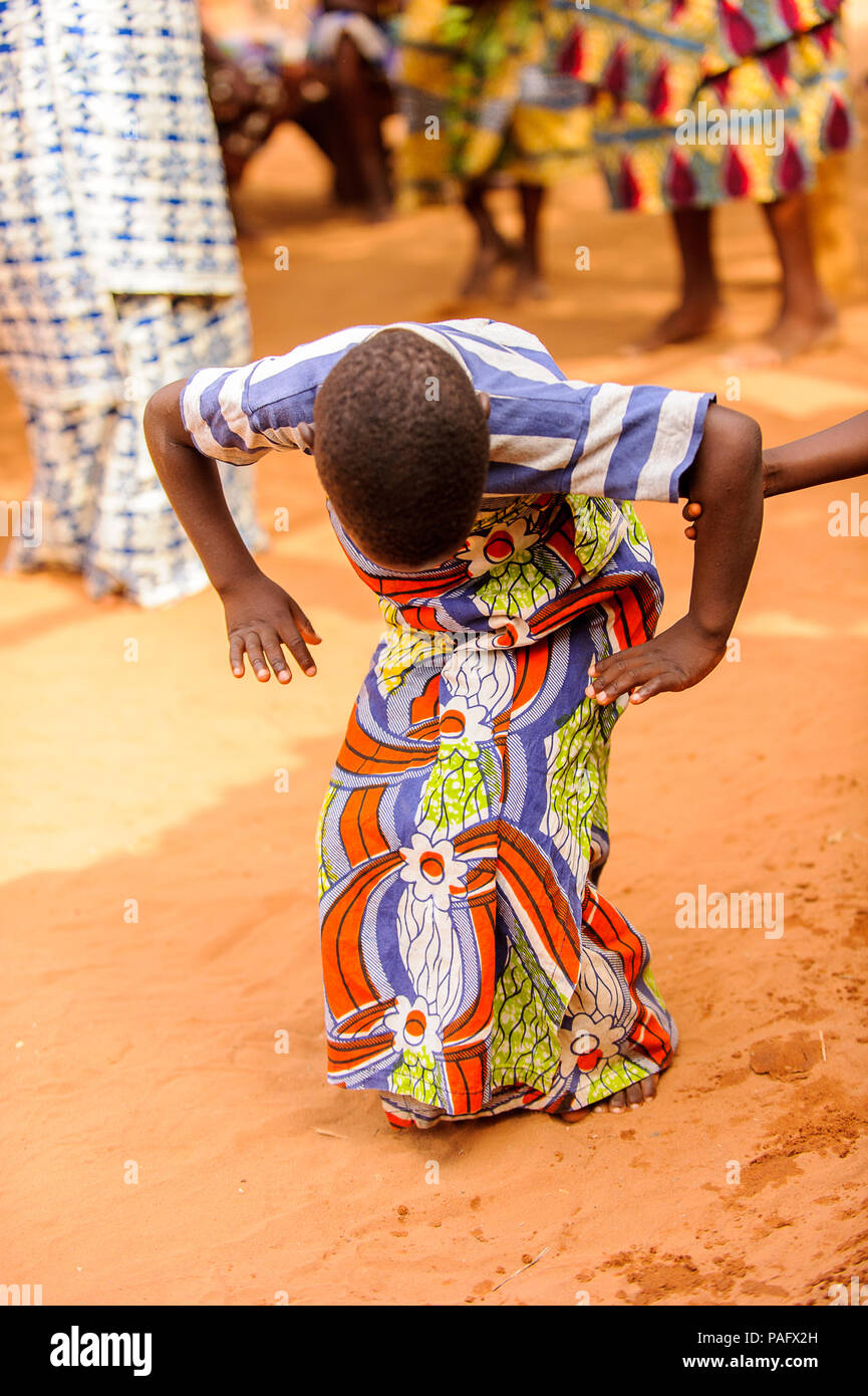 KARA, TOGO - MAR 11, 2012: Unidentified Togolese girl in traditional ...
