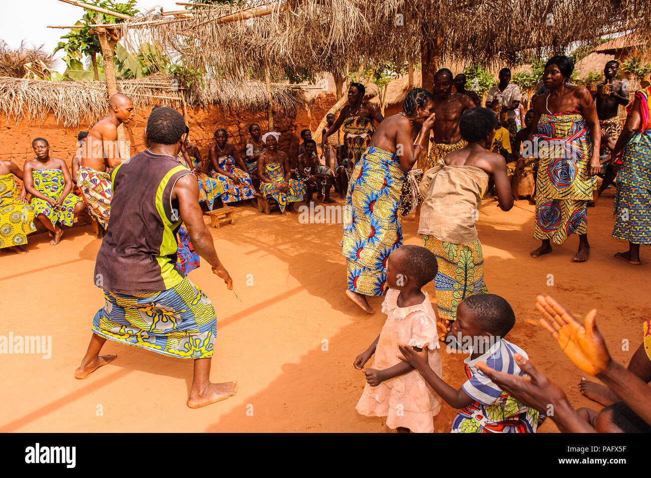 KARA, TOGO - MAR 11, 2012: Unidentified Togolese people dance the ...