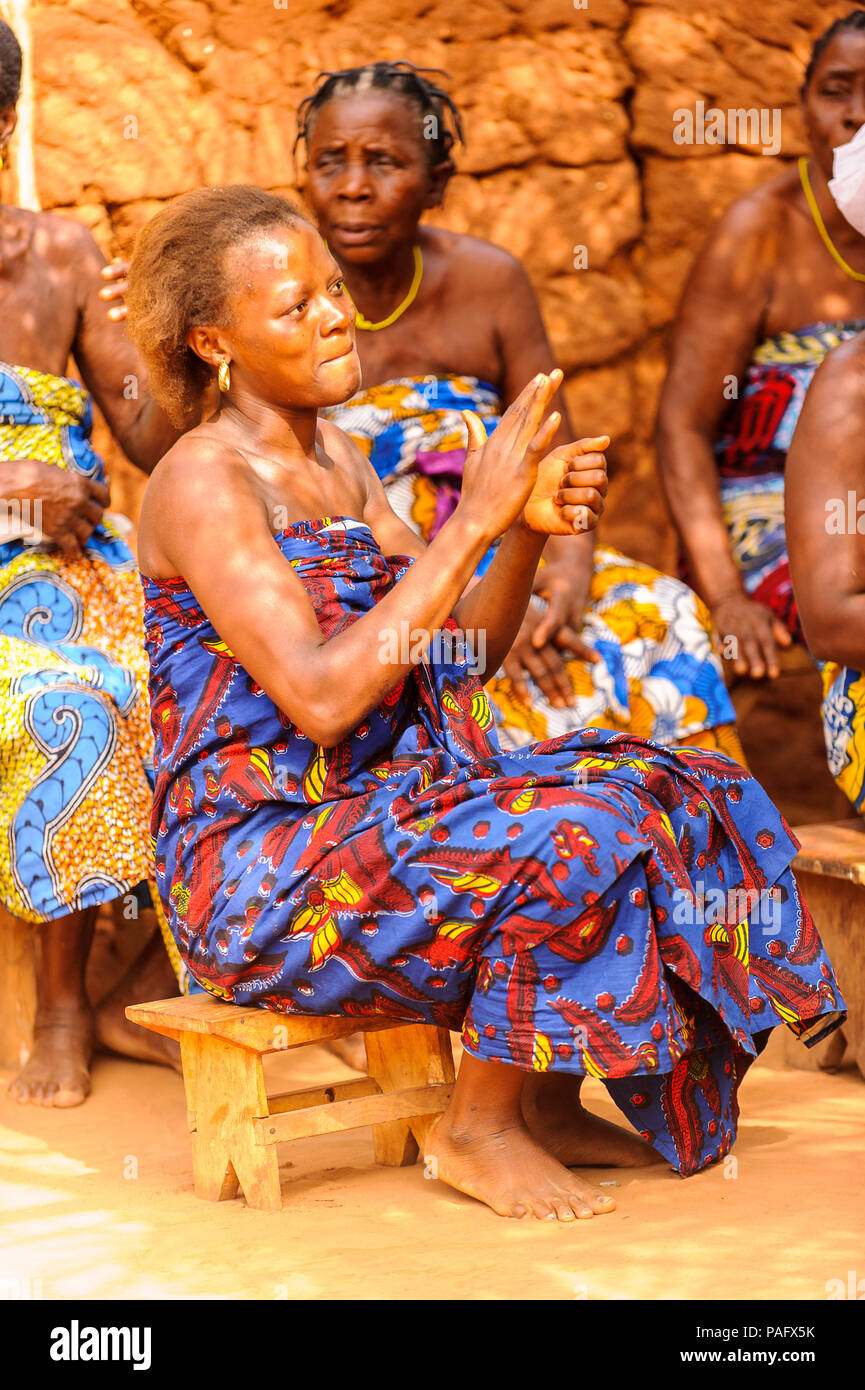KARA, TOGO - MAR 11, 2012: Unidentified Togolese people dance the ...