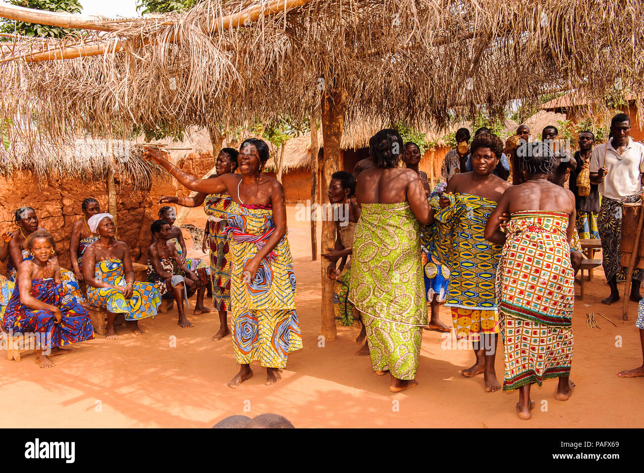 KARA, TOGO - MAR 11, 2012: Unidentified Togolese people dance the ...