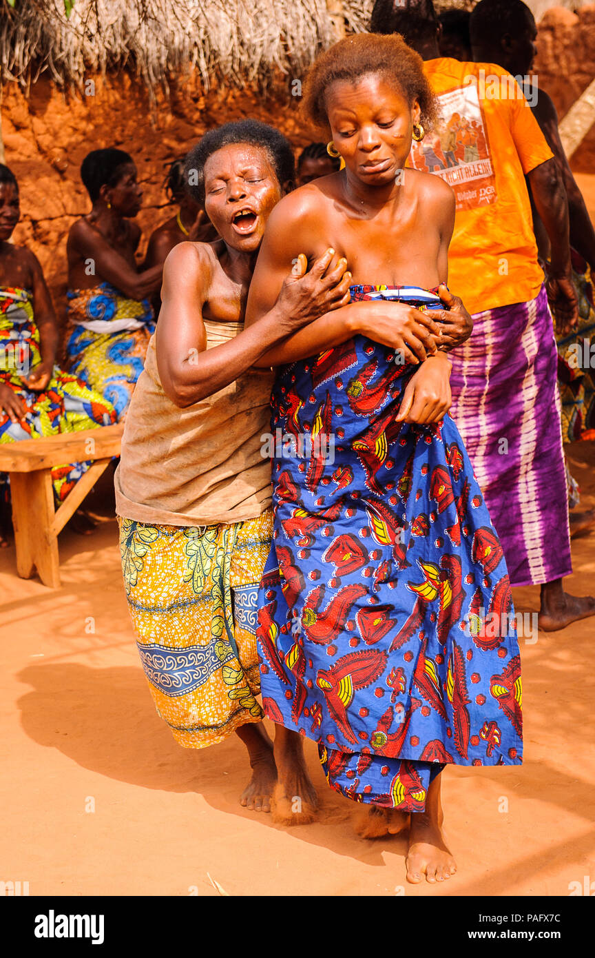 People dancing during voodoo ceremony hi-res stock photography and ...