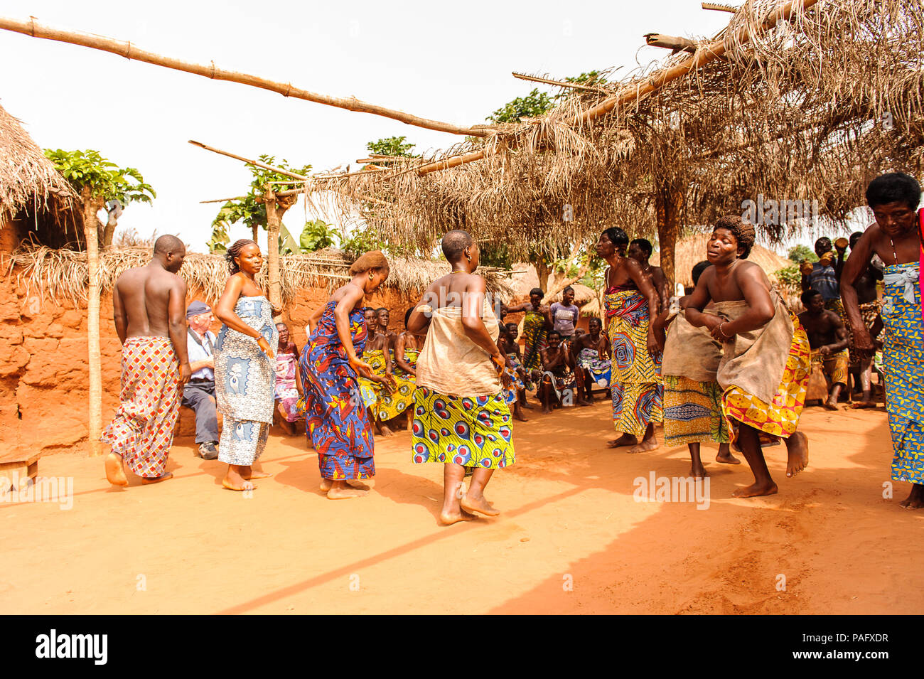 KARA, TOGO - MAR 11, 2012: Unidentified Togolese people dance the ...