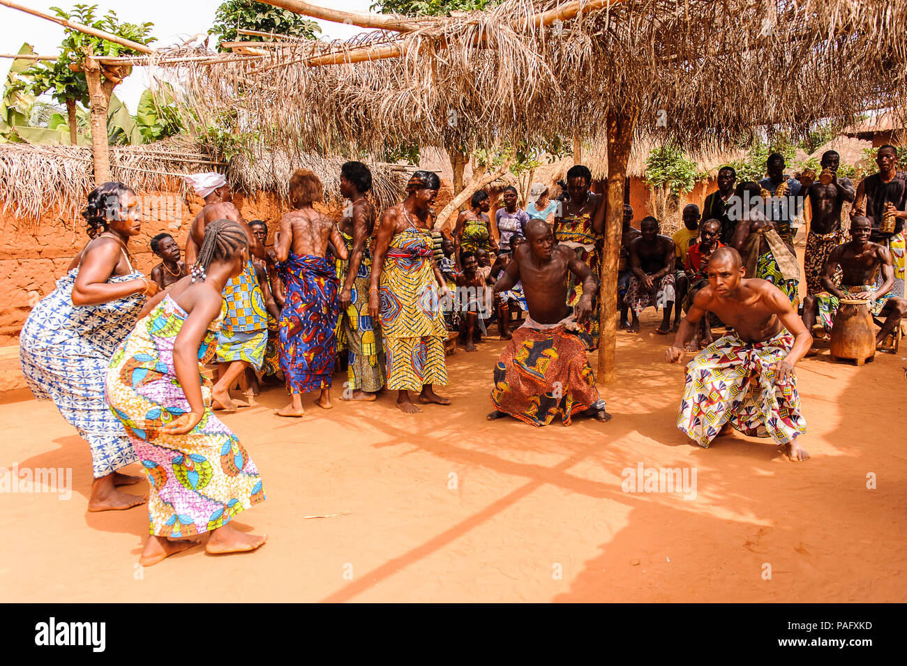 KARA, TOGO - MAR 11, 2012: Unidentified Togolese people dance the ...