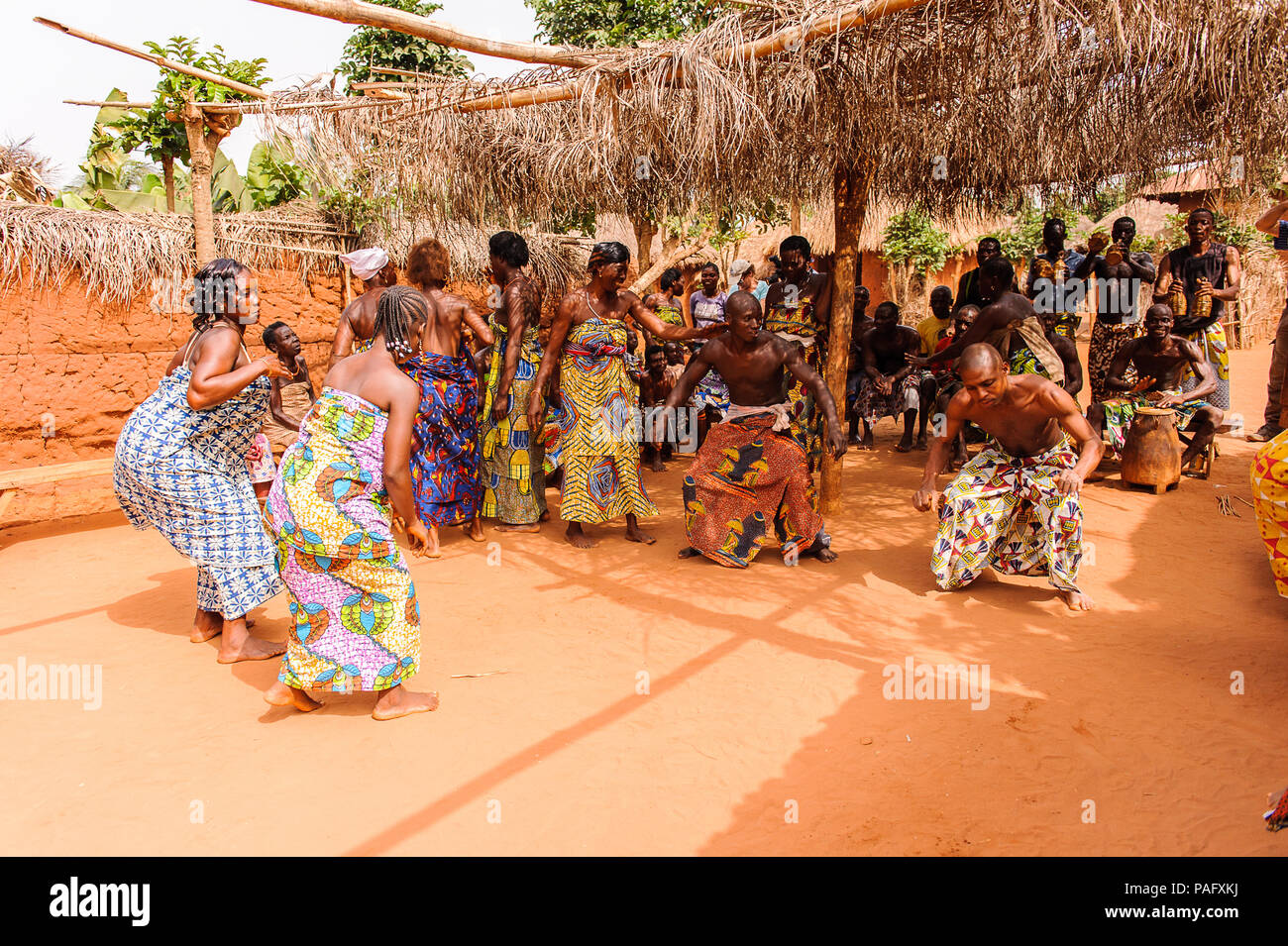 KARA, TOGO - MAR 11, 2012: Unidentified Togolese people dance the ...