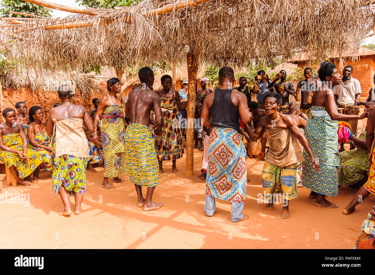KARA, TOGO - MAR 11, 2012: Unidentified Togolese people dance the ...