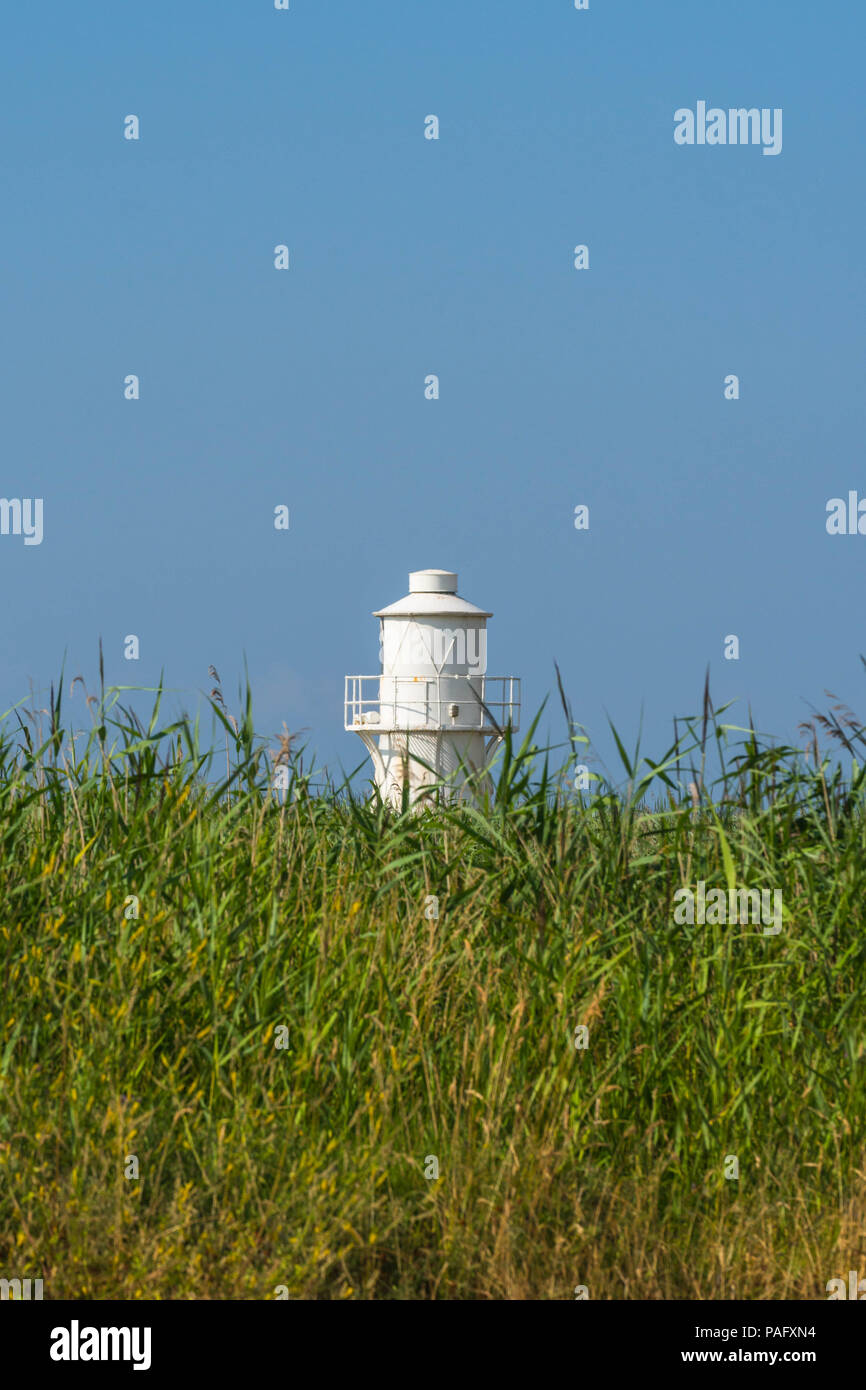 East Usk lighthouse Newport Wetlands Gwent Wales UK. July 2018 Stock ...