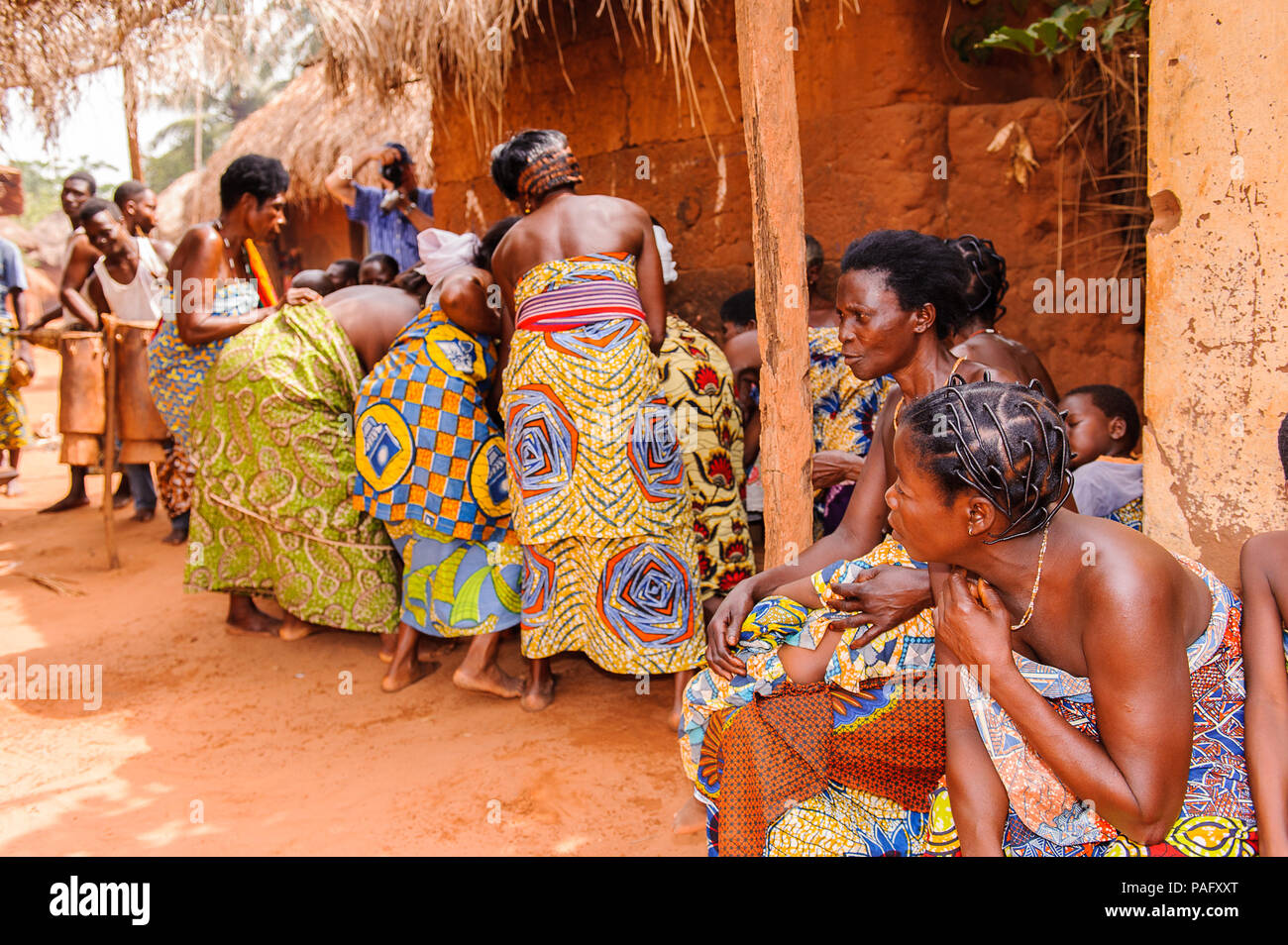 KARA, TOGO - MAR 11, 2012: Unidentified Togolese women in a traditional ...