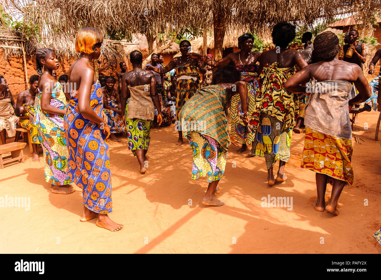 KARA, TOGO - MAR 11, 2012: Unidentified Togolese women in a traditional ...