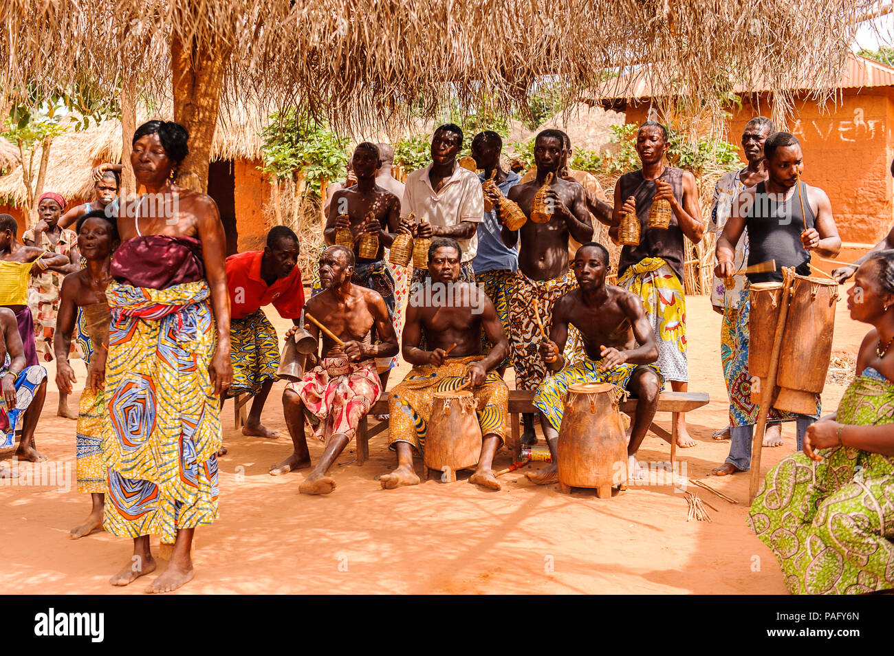 KARA, TOGO - MAR 11, 2012: Unidentified Togolese people in a ...