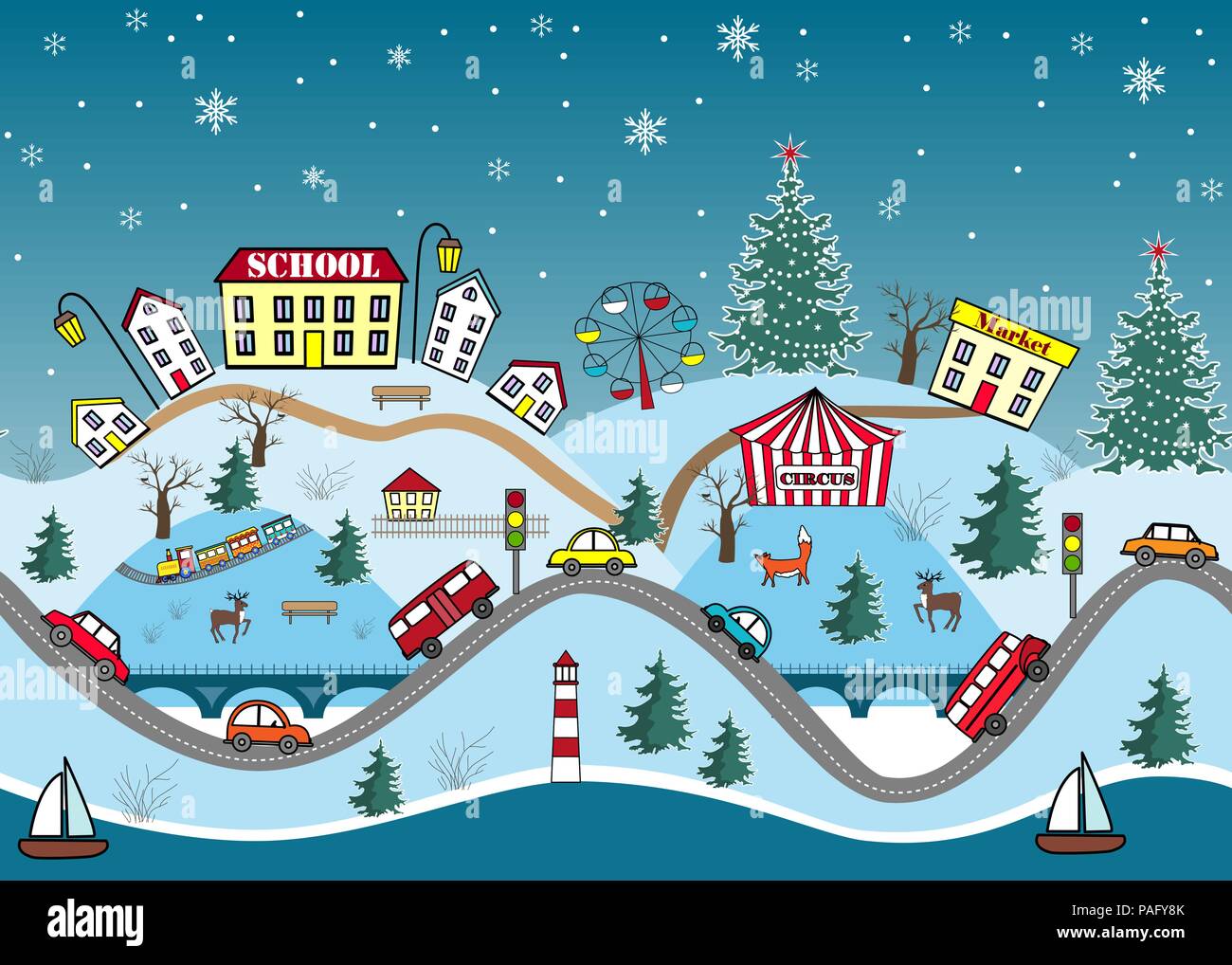 Street houses cars Stock Vector Images - Alamy