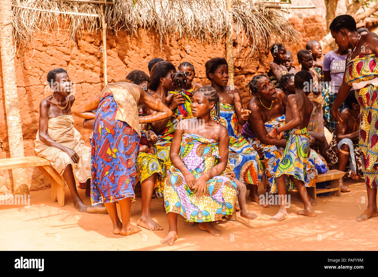 KARA, TOGO - MAR 11, 2012: Unidentified Togolese people in a ...