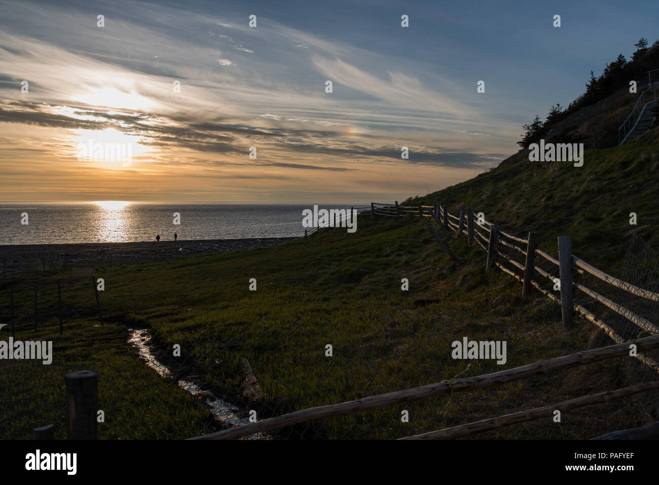 Newfoundland coastal sunset Stock Photo - Alamy