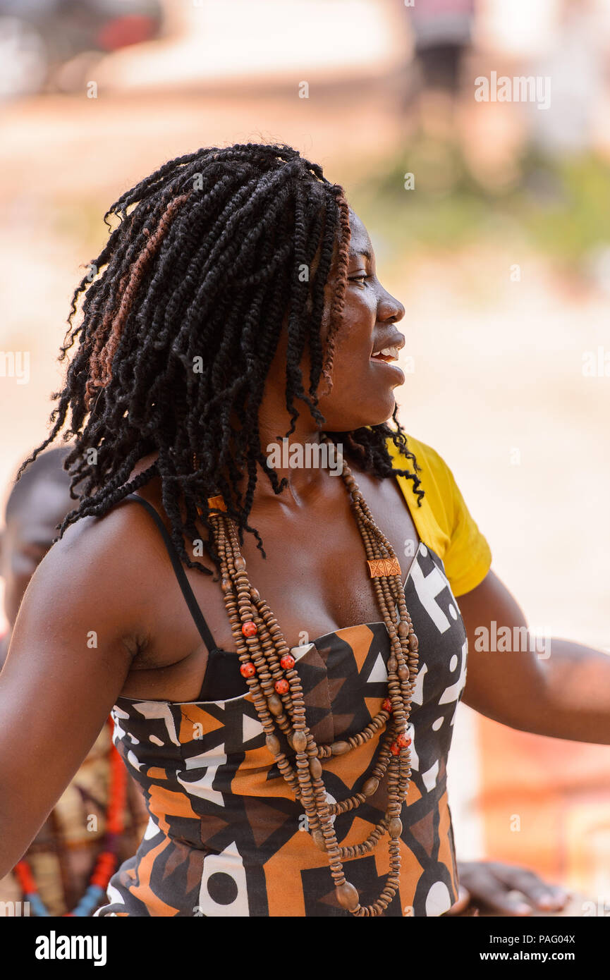 ANGOLA, LUANDA - MARCH 4, 2013: Angolan beautiful woman dances the ...