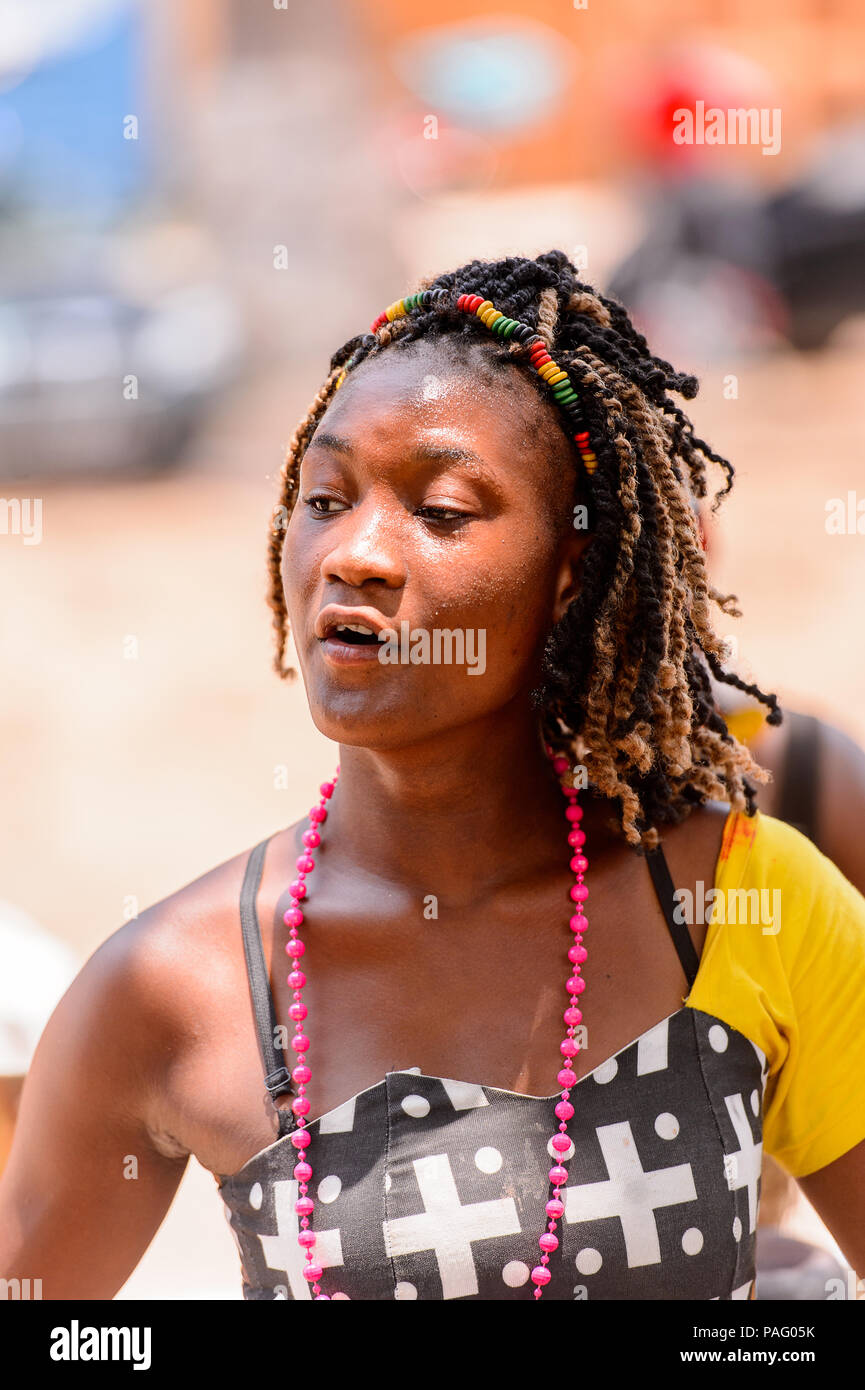 ANGOLA, LUANDA - MARCH 4, 2013: Angolan beautiful woman dances the ...
