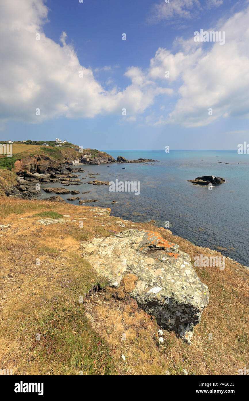 Polpeor Cove and Lizard Lighthouse on Lizard Point from the South West ...