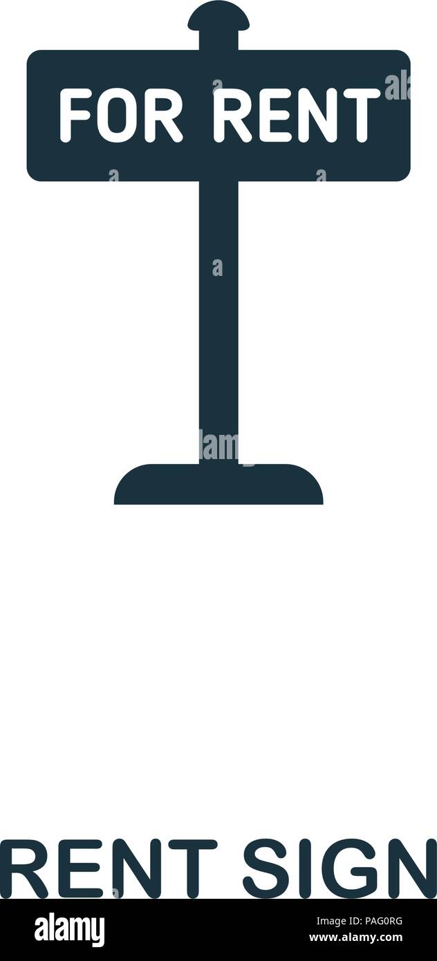 Rent Sign creative icon. Simple element illustration. Rent Sign concept ...