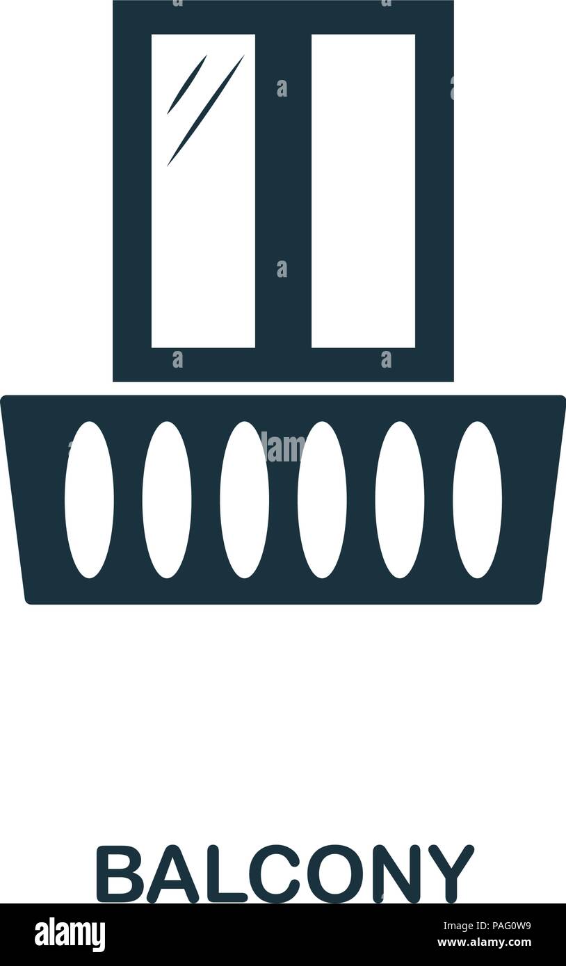 Balcony creative icon. Simple element illustration. Balcony concept ...