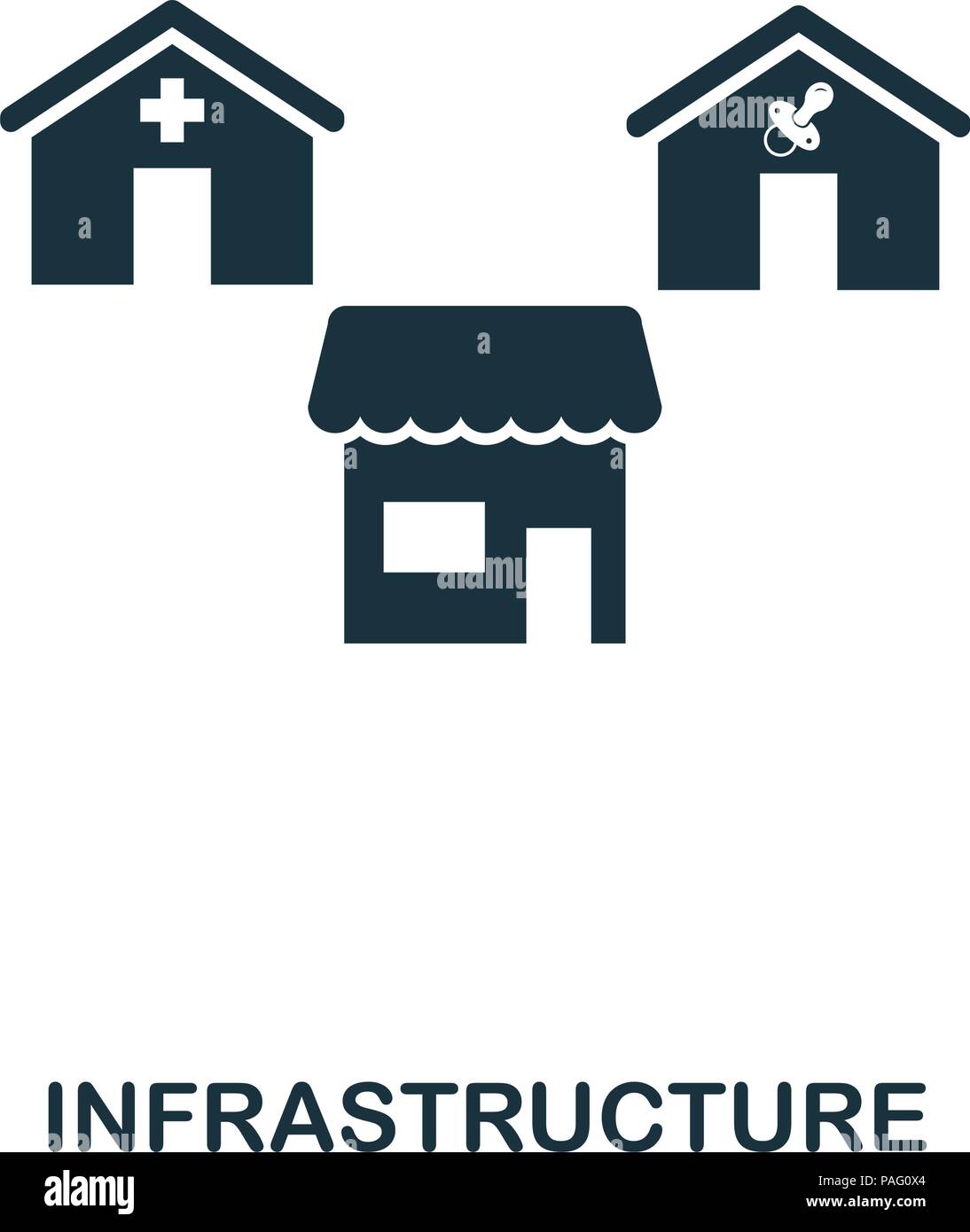 Infrastructure creative icon. Simple element illustration ...