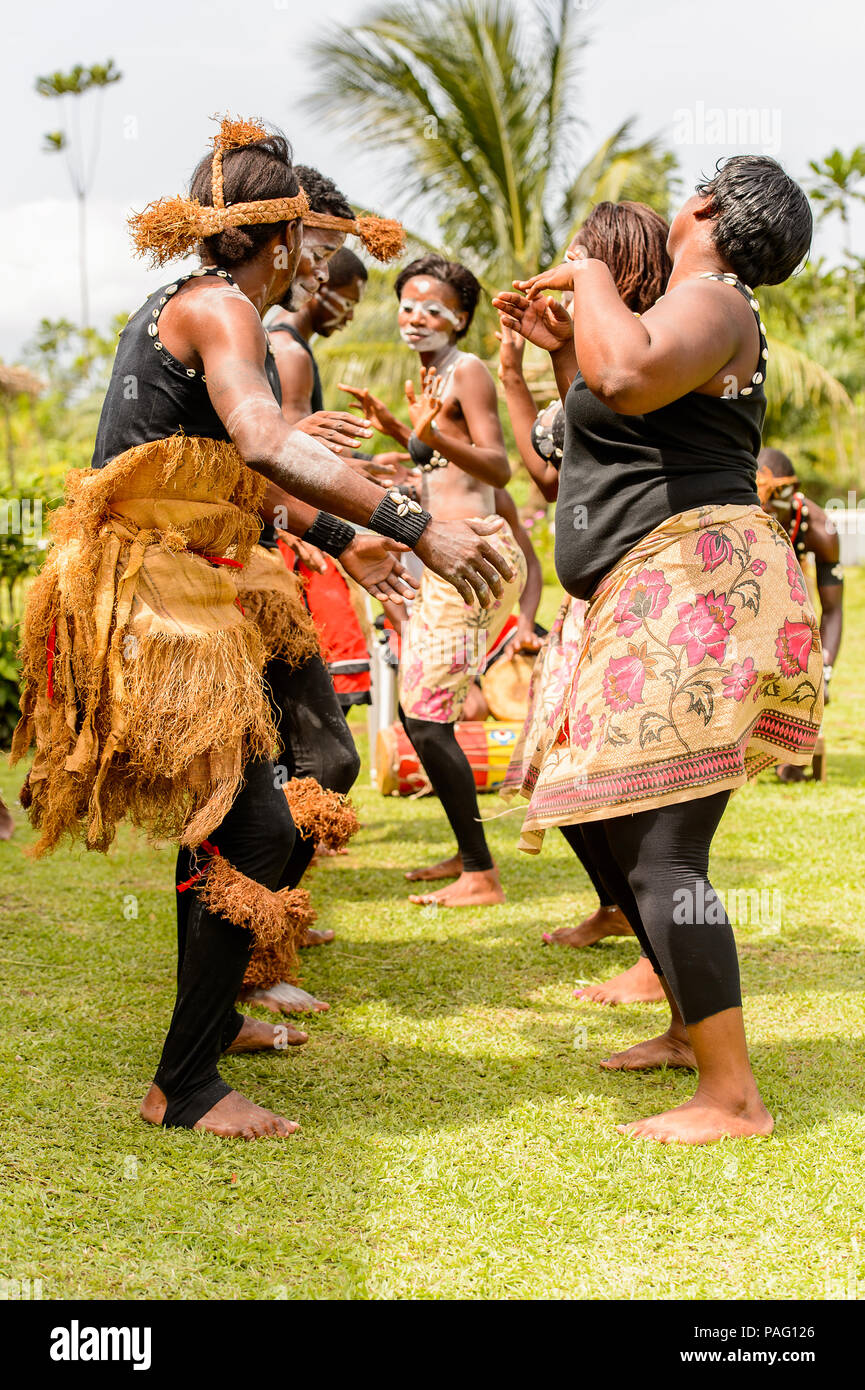 FRANCEVILLE, GABON - MARCH 6, 2013: Unidentified Gabonese people in ...
