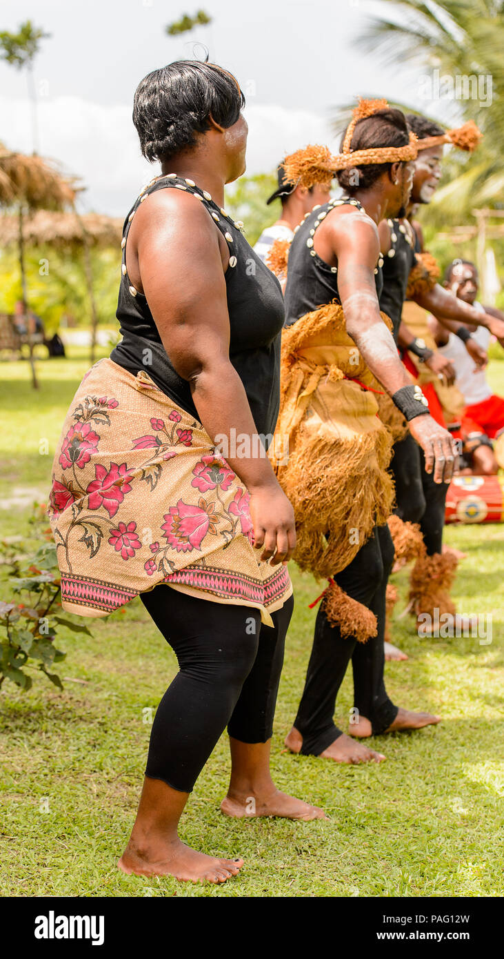 FRANCEVILLE, GABON - MARCH 6, 2013: Unidentified Gabonese fat girl in ...