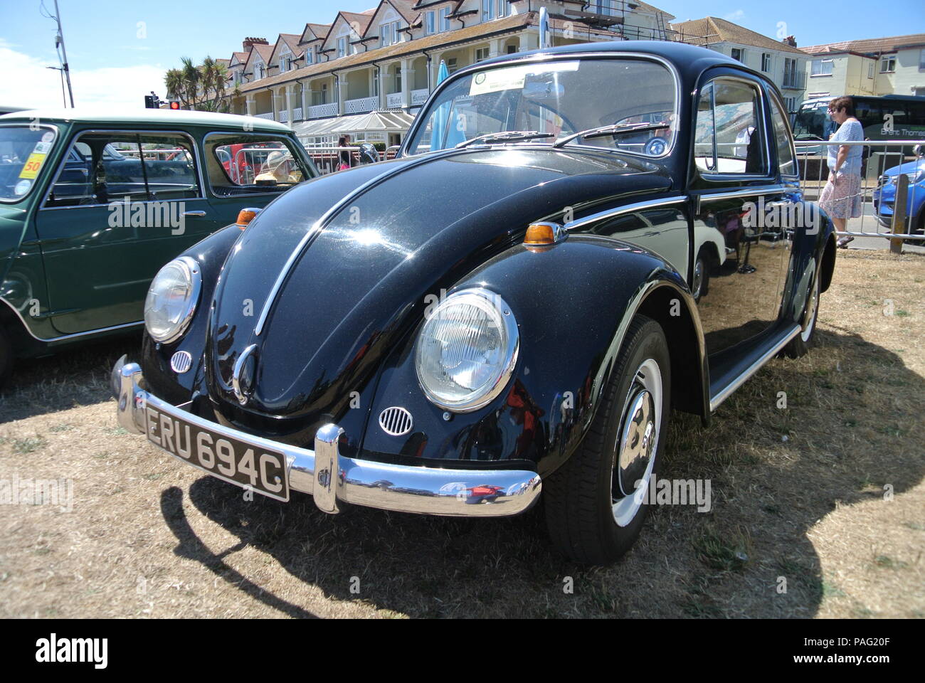A classic 1965 Volkswagen 1300 car parked up on display at the Riviera ...