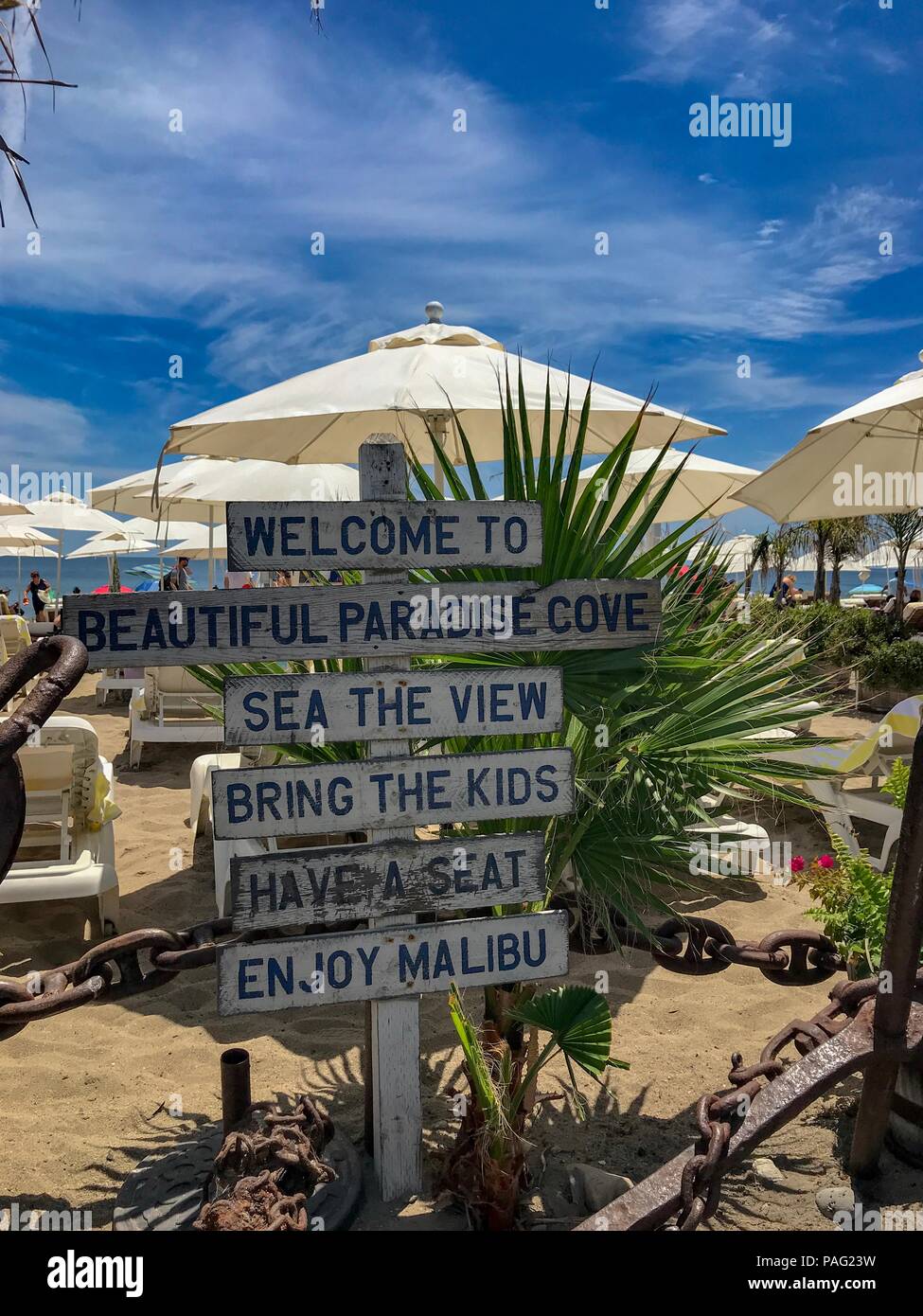 Malibu Beach Day - Summer Fun Stock Photo - Alamy