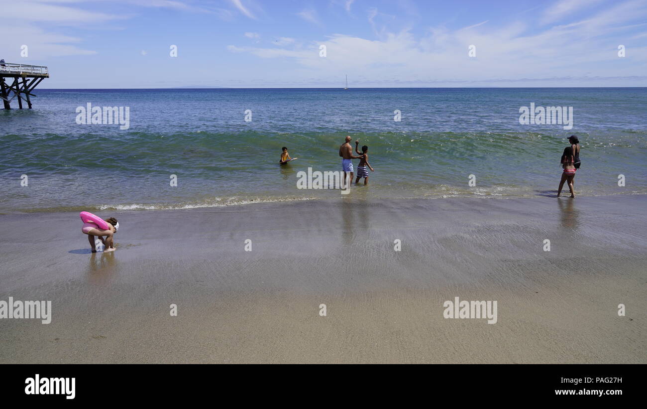 Malibu Beach Day - Summer Fun Stock Photo - Alamy