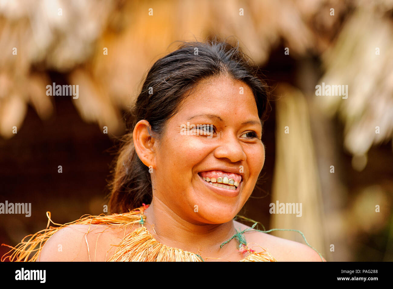 AMAZONIA, PERU - NOV 10, 2010: Unidentified Amazonian indigenous ...