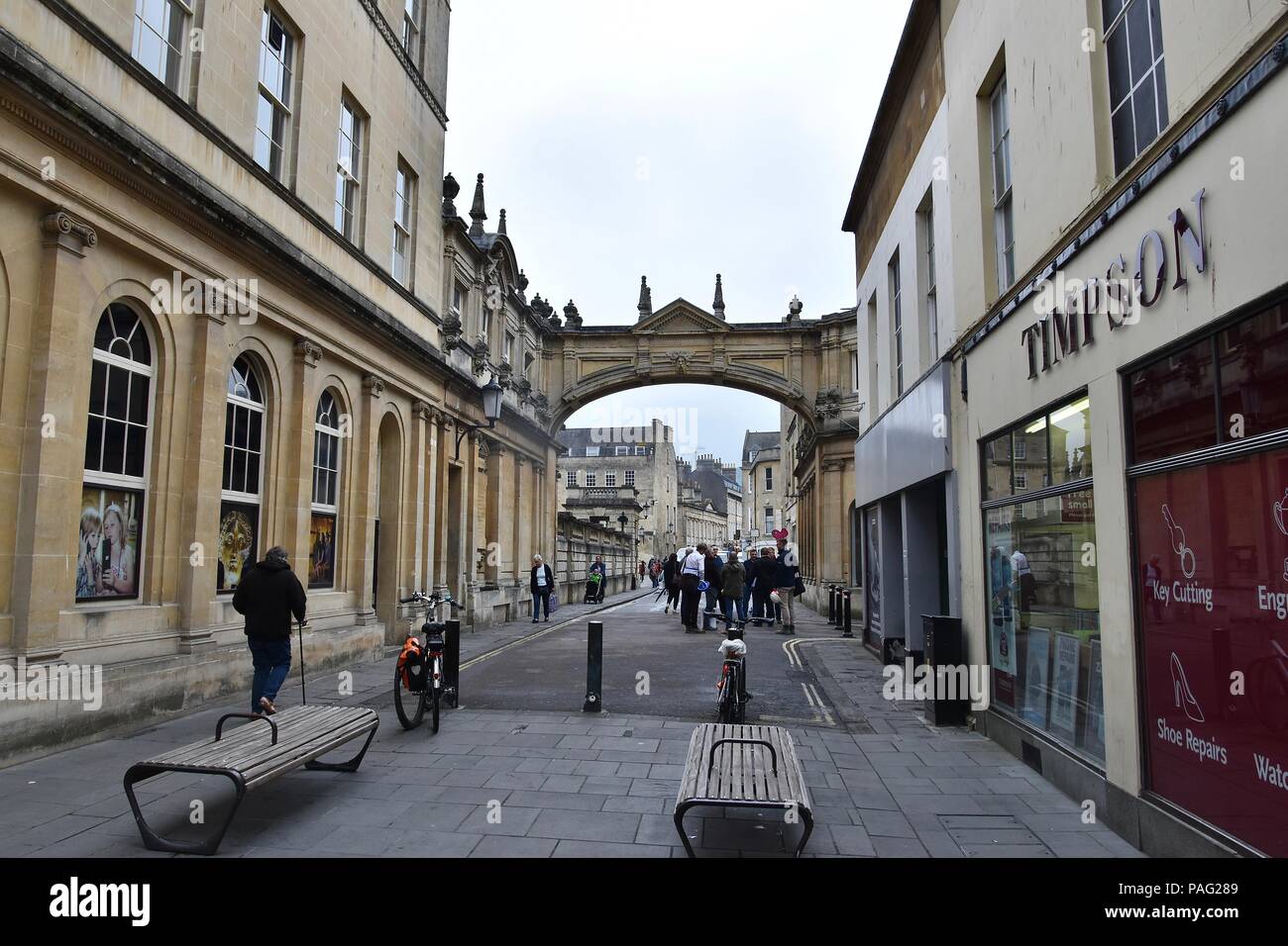 A view of Bath, Somerset, United Kingdom. Featuring the Roman Baths ...