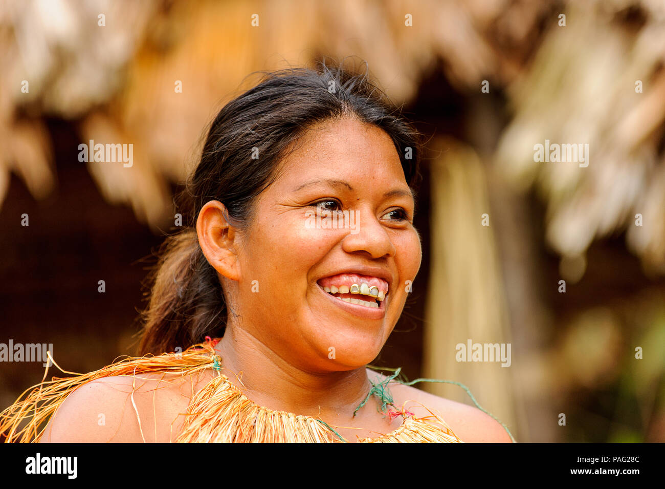 AMAZONIA, PERU - NOV 10, 2010: Unidentified Amazonian indigenous ...