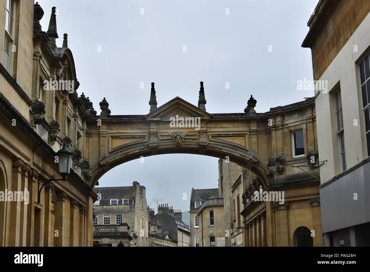 A view of Bath, Somerset, United Kingdom. Featuring the Roman Baths ...