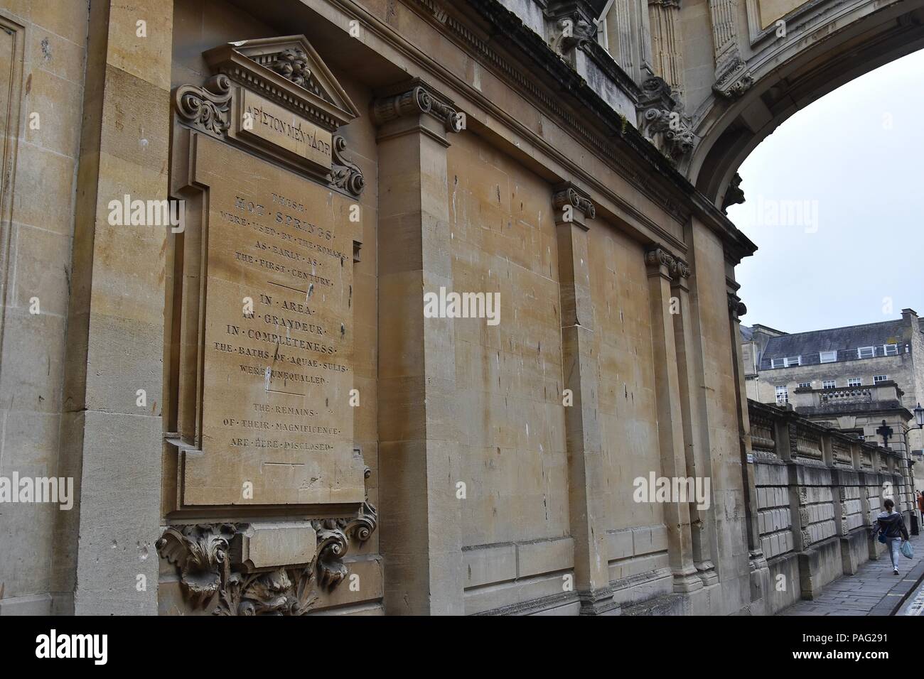 A view of Bath, Somerset, United Kingdom. Featuring the Roman Baths ...