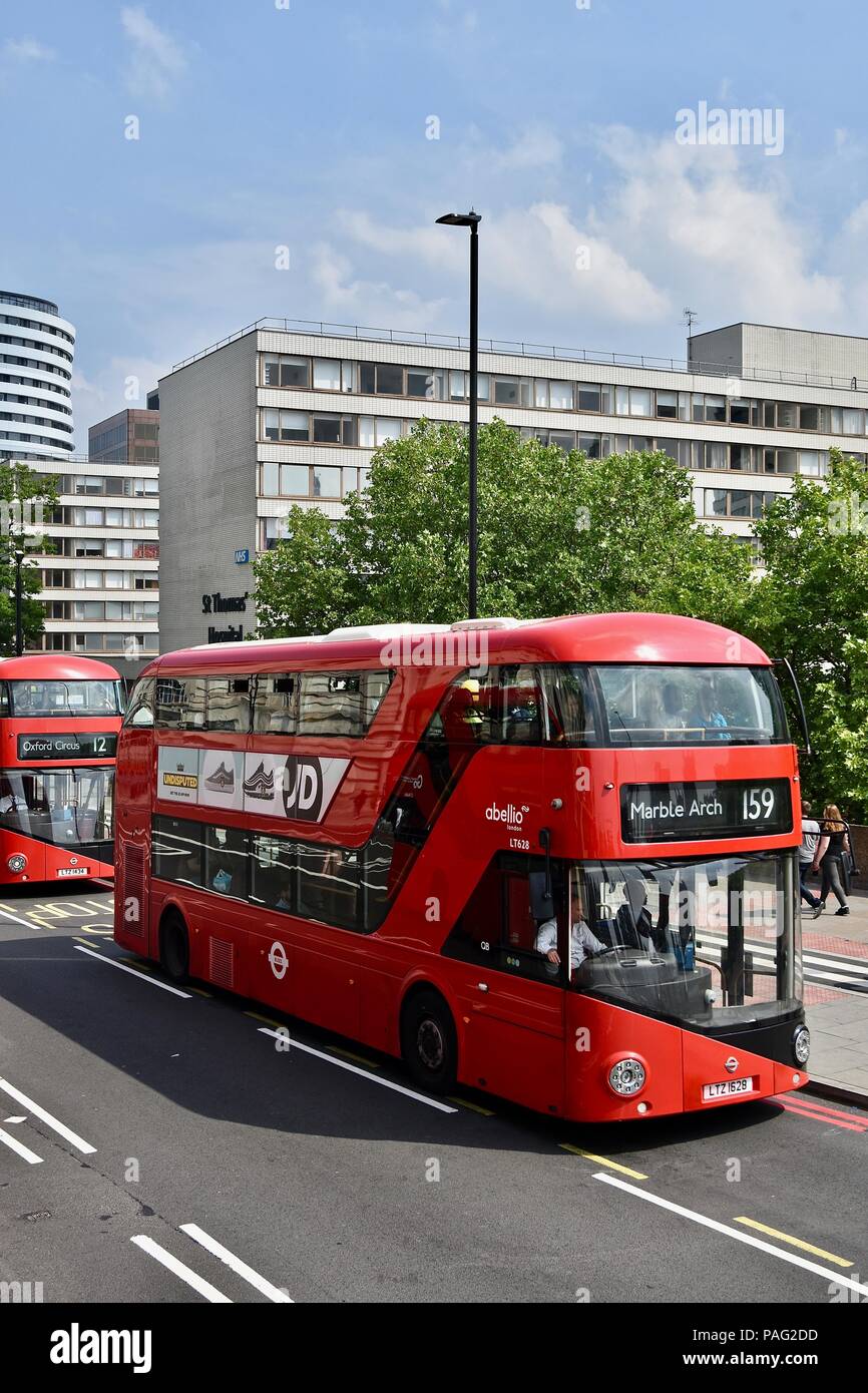 Iconic London red double decker bus, London, United Kingdom Stock Photo ...