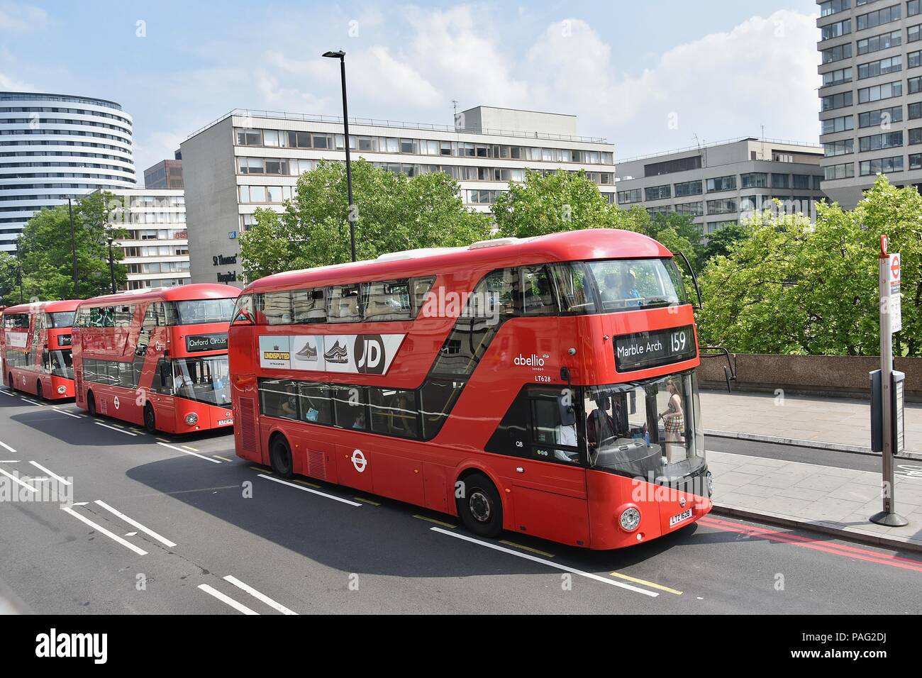 Iconic London red double decker bus, London, United Kingdom Stock Photo ...